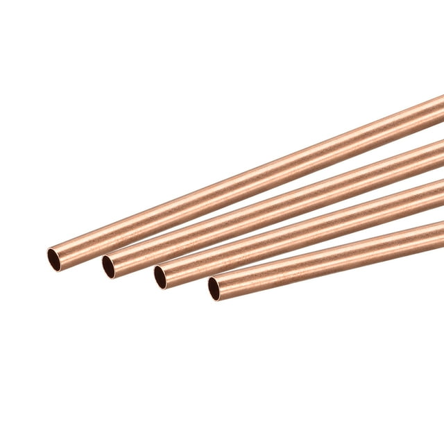 Uxcell 4.5mm OD 0.25mm Wall Thickness 200mm Length Copper Round Tube 4 ...