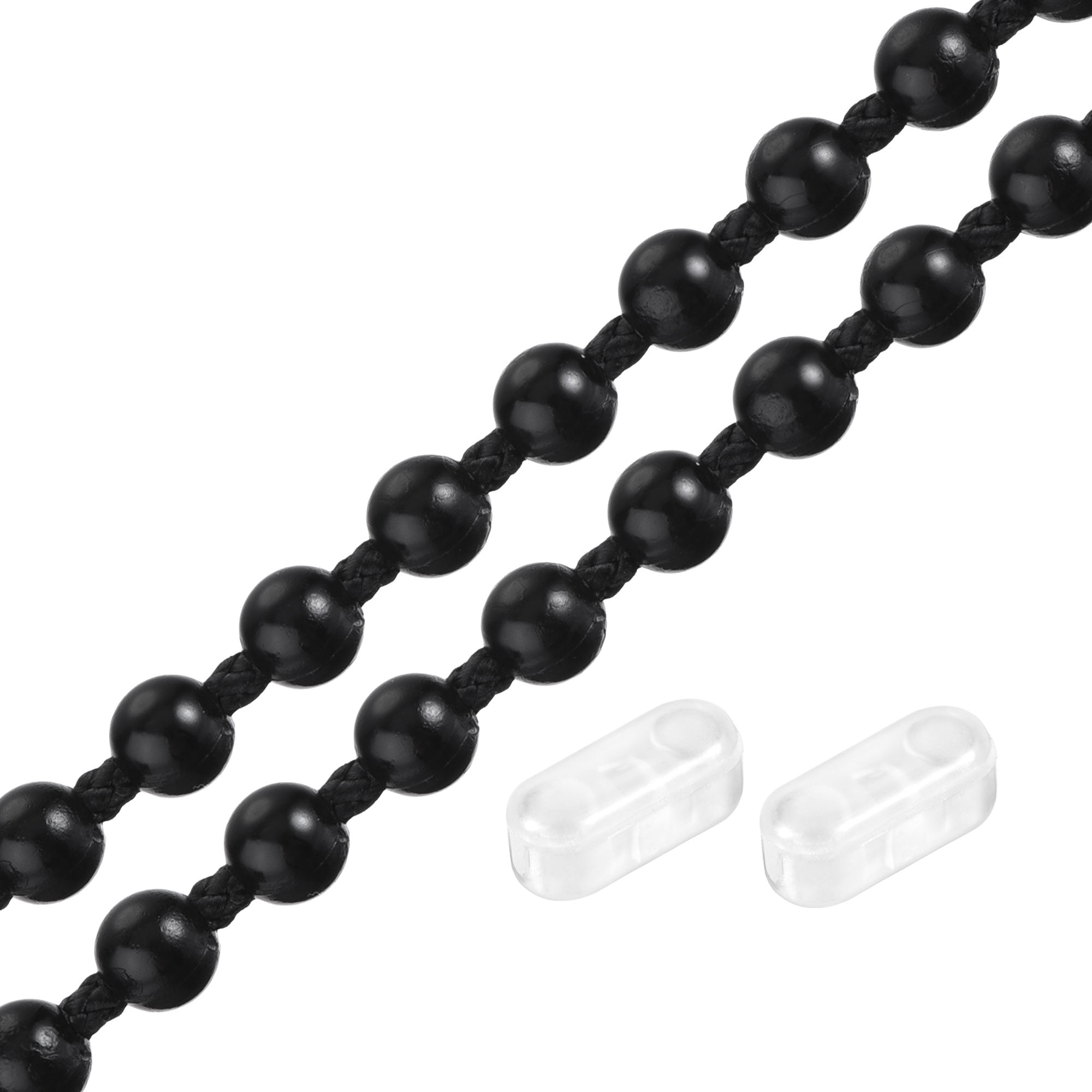Uxcell 4.5mmx9m 2 Connectors Roller Shade Ball Chain Black - Walmart.com