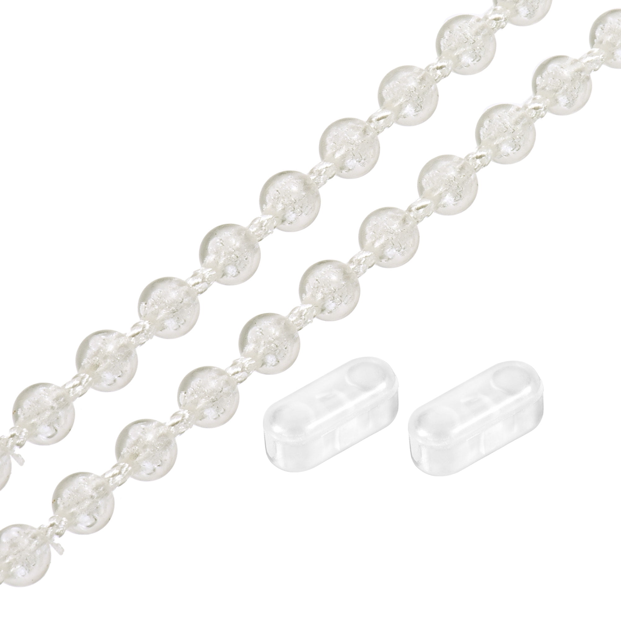 Uxcell 4.5mmx9m 2 Connectors Roller Shade Ball Chain Transparent ...