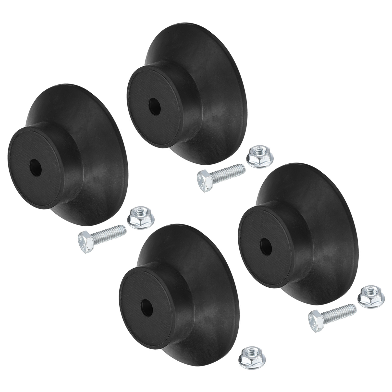 Uxcell 4.7" 4 Pack Universal Air Compressor Wheel with Screw & Nut ...