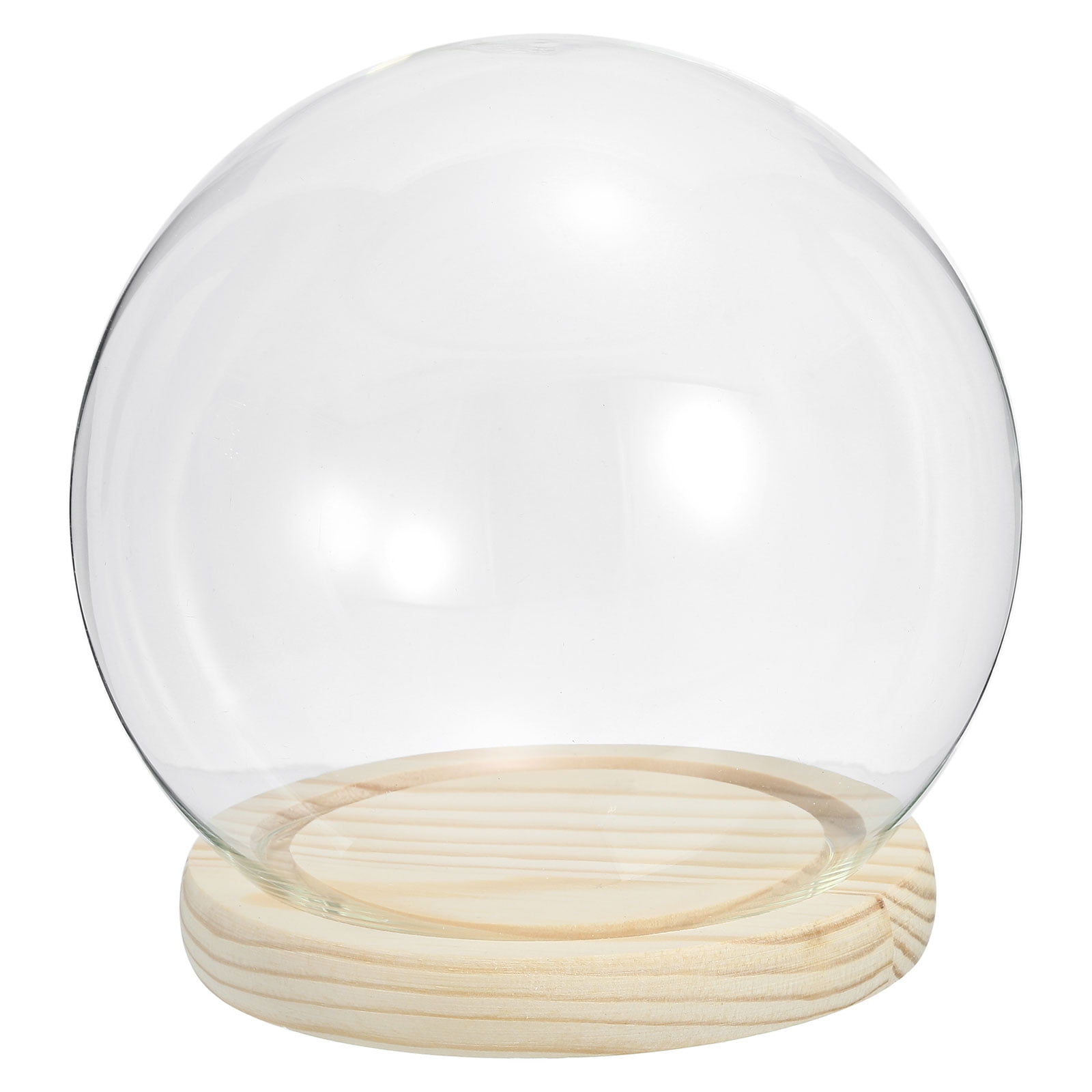 Uxcell 4.7" Clear Cloche Glass Dome Glass Bell Jar Globe Display Case ...