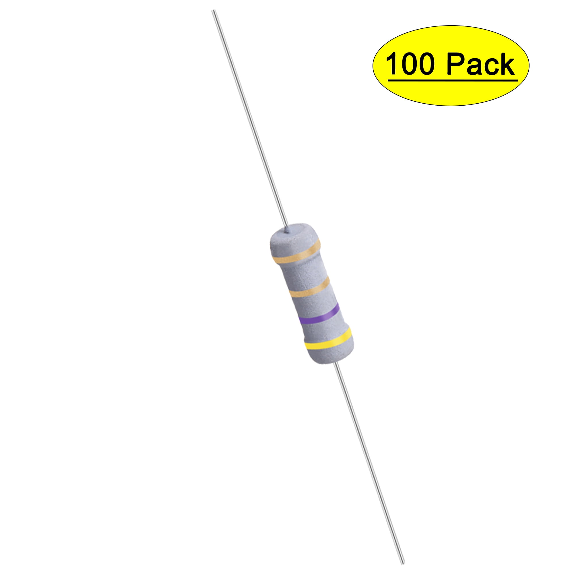 Uxcell 4.7 Ohm 1W ±5% Tolerance Axile Lead Metal Oxide Film Resistor ...