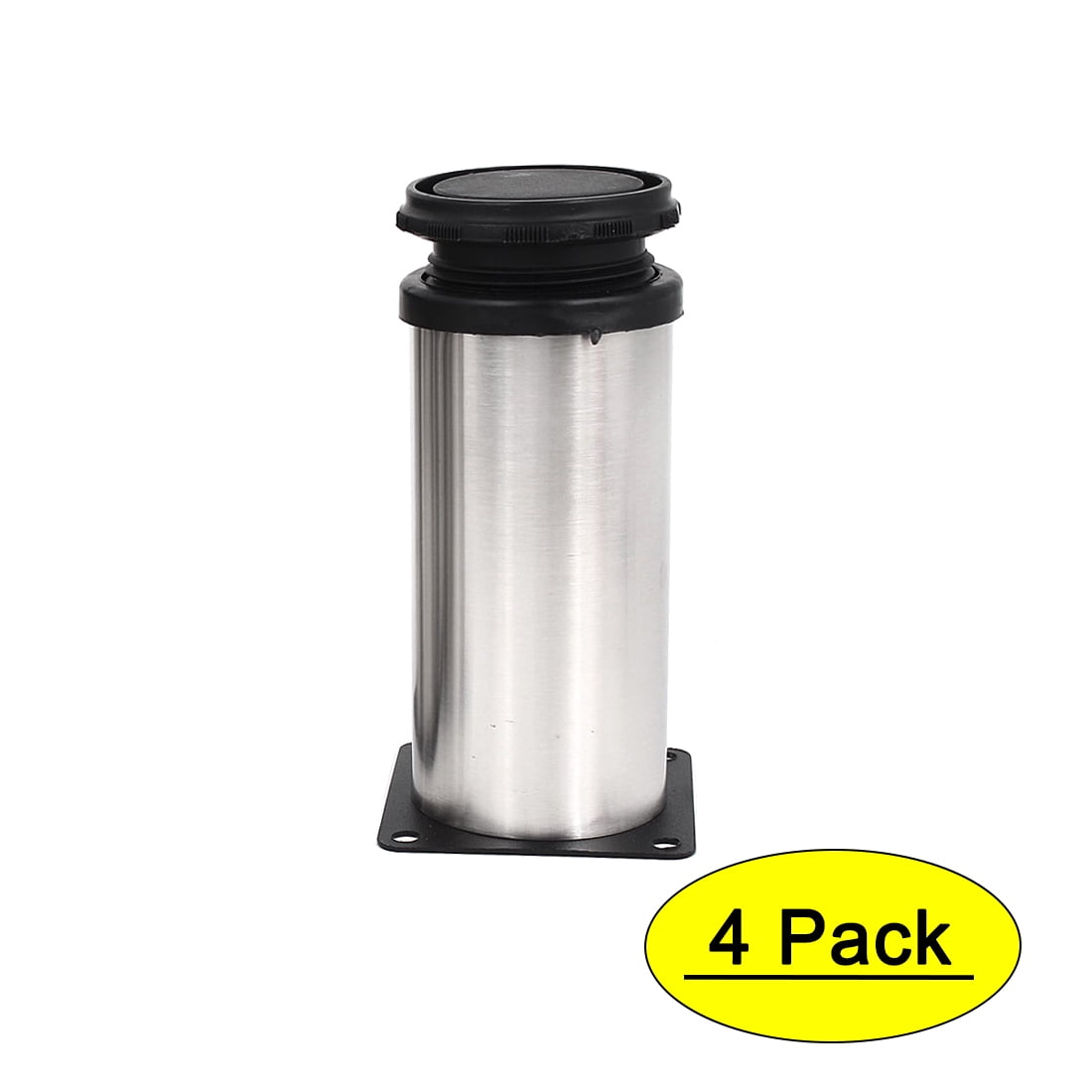 Uxcell 4.7" Stainless Steel Furniture Adjustable Plinth Leg Feet, 4 ...