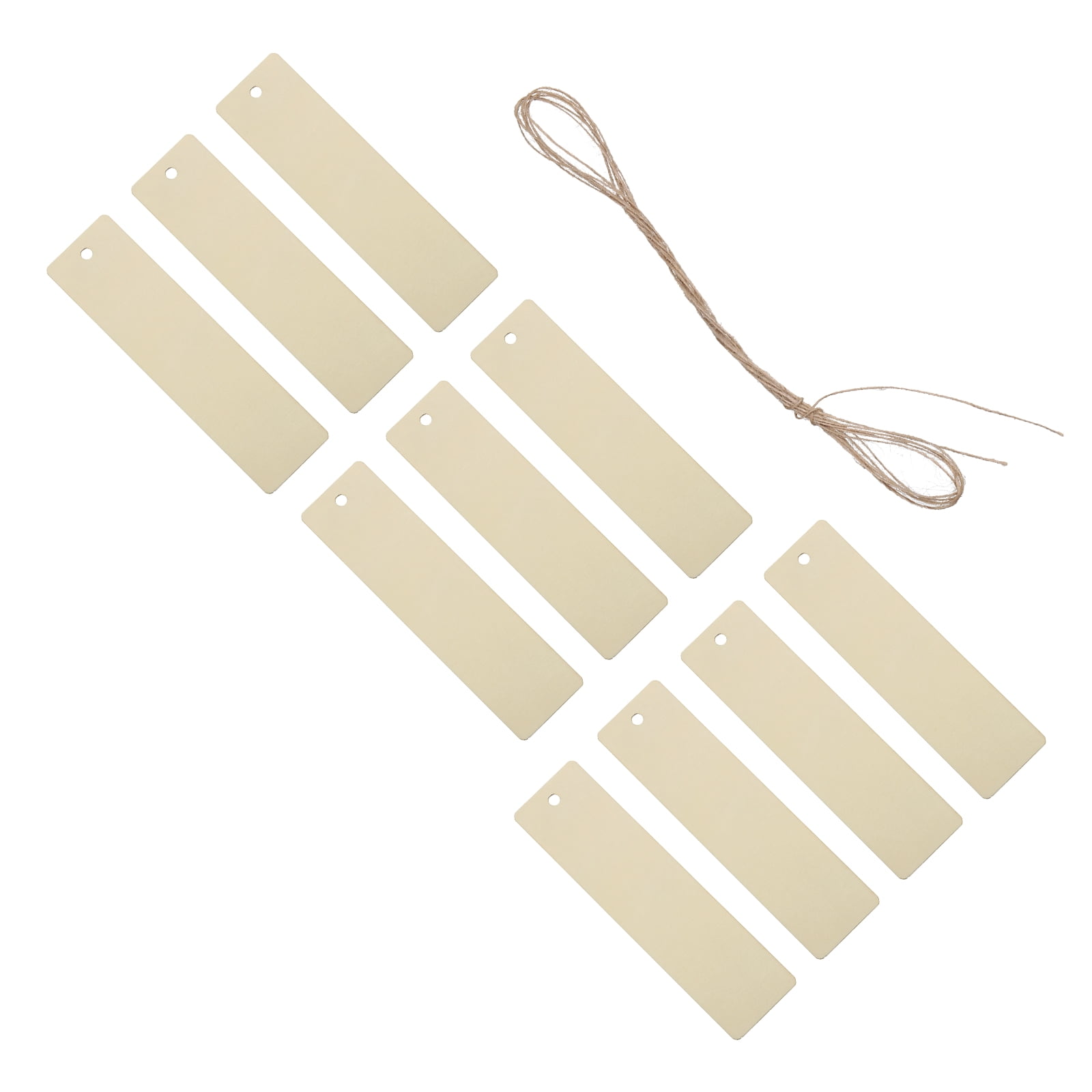 Uxcell 4.7"x1.3" Blank Wood Bookmark Rectangle Wooden Book Marks Page ...