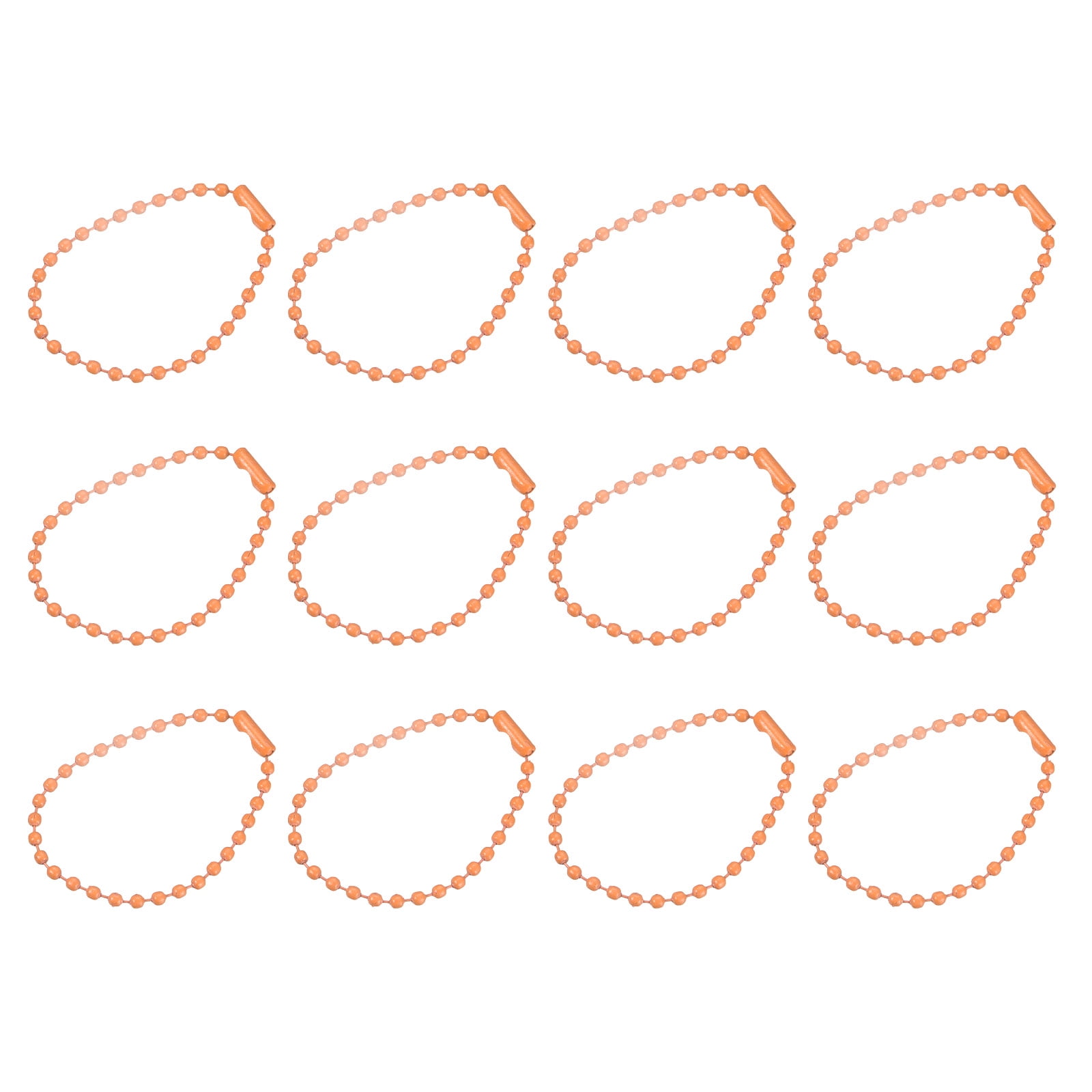 Uxcell 4.72" Ball Bead Chains with Connectors for Chains DIY Crafts, 12 ...