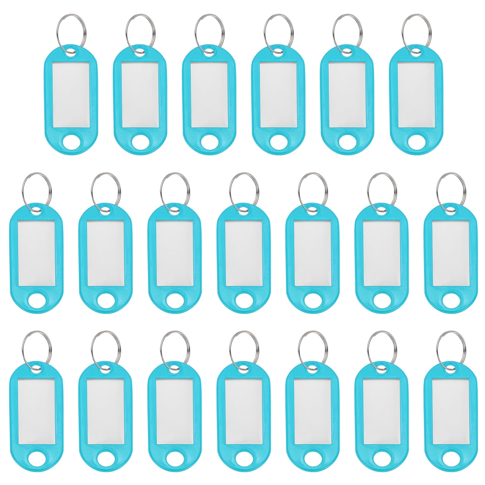 Uxcell Plastic Key Tags with Split Ring Label Window Identifiers ID ...