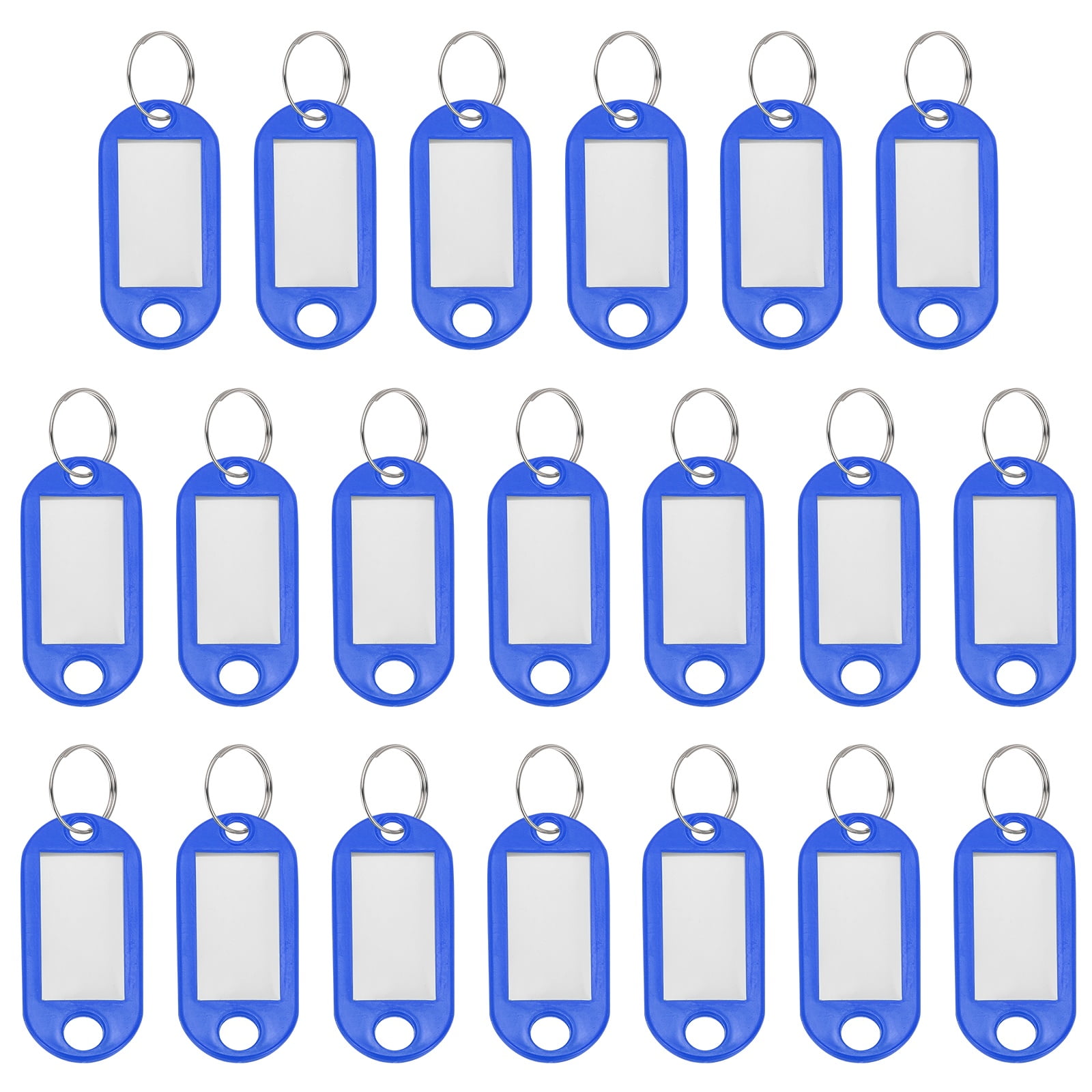 Uxcell Plastic Key Tags with Split Ring Label Window Identifiers ID ...
