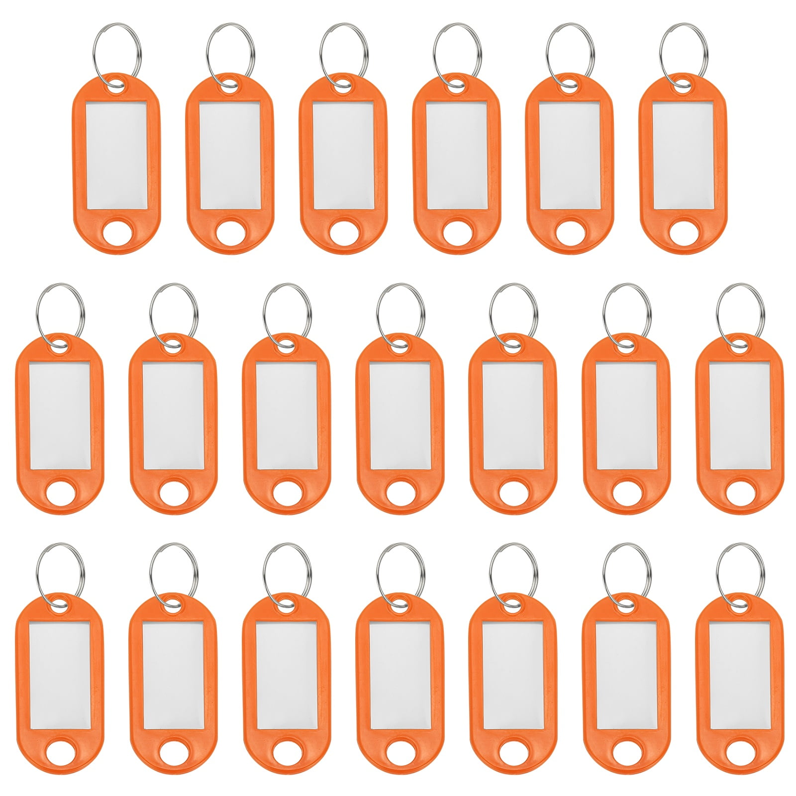 Uxcell Plastic Key Tags with Split Ring Label Window Identifiers ID ...