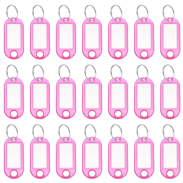Uxcell Plastic Key Tags with Split Ring Label Window Identifiers ID ...