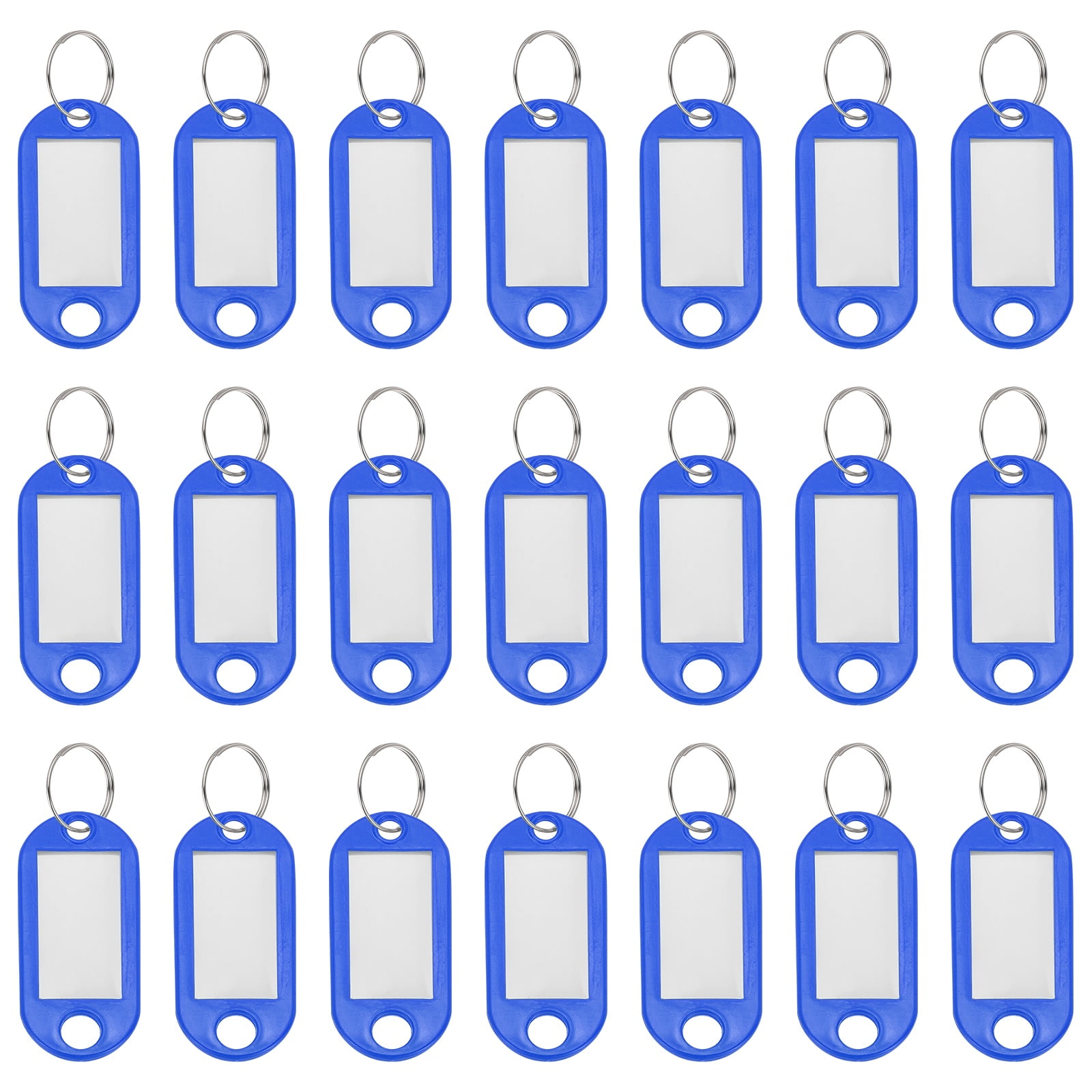 Uxcell Plastic Key Tags with Split Ring Label Window Identifiers ID ...