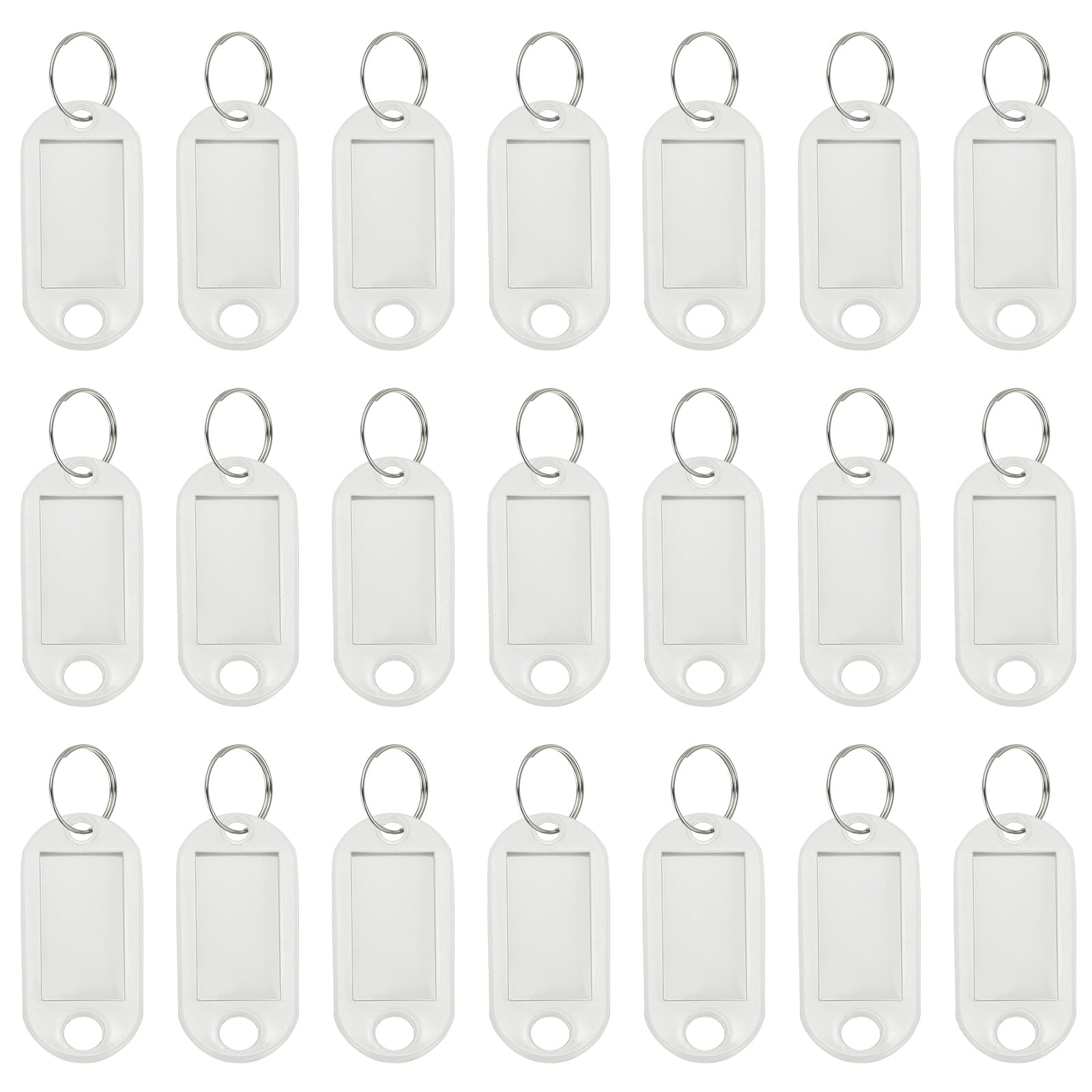 Uxcell Plastic Key Tags with Split Ring Label Window Identifiers ID ...