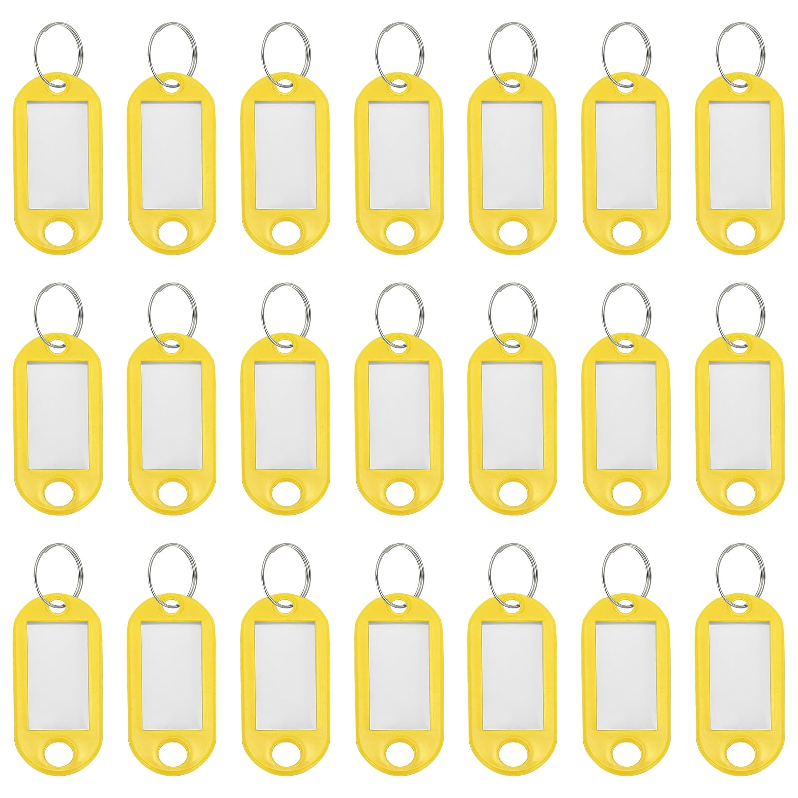 Uxcell Plastic Key Tags with Split Ring Label Window Identifiers ID ...