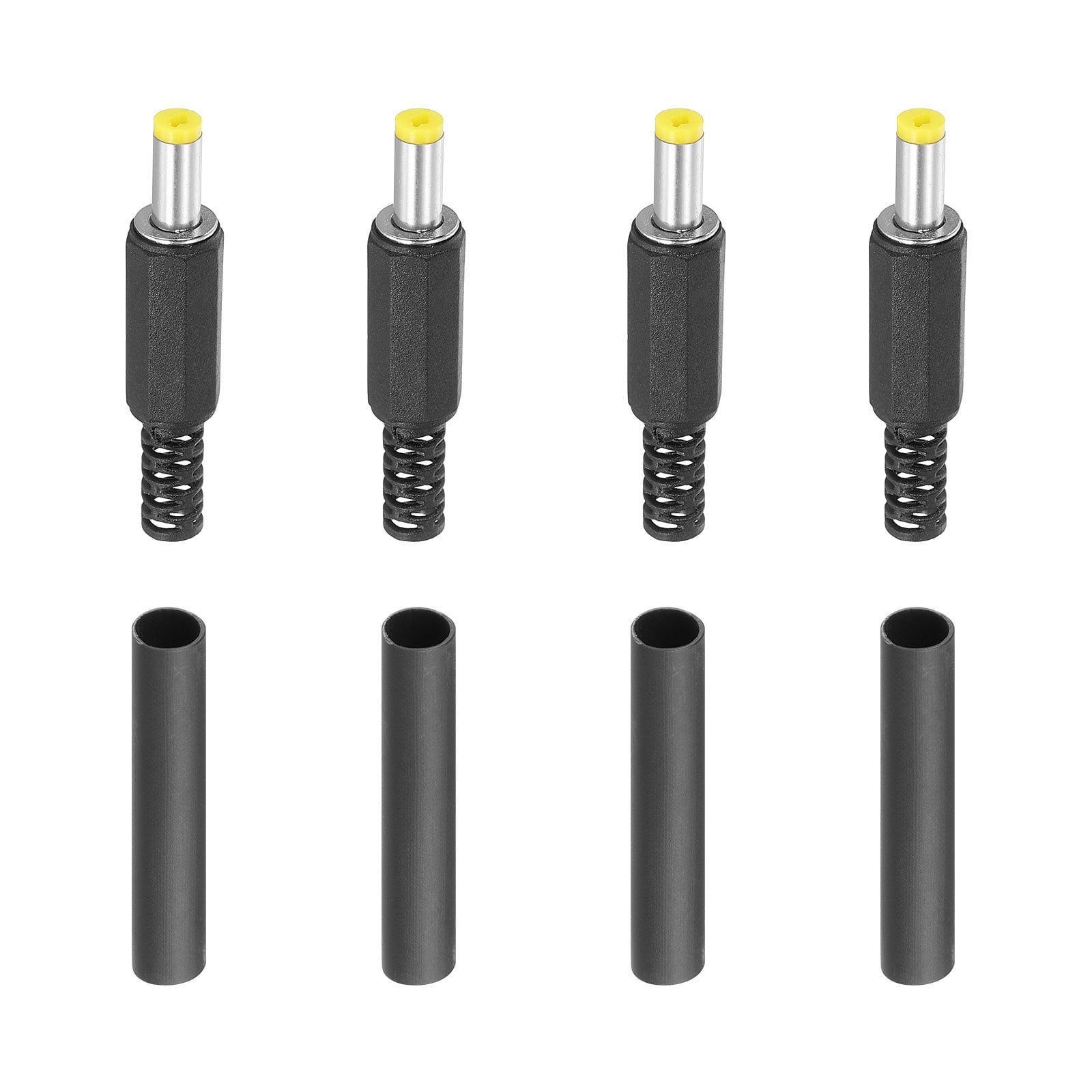 Uxcell 4.8x1.7mm DC Male Plug, 4 Pack DIY DC Barrel Connector with ...