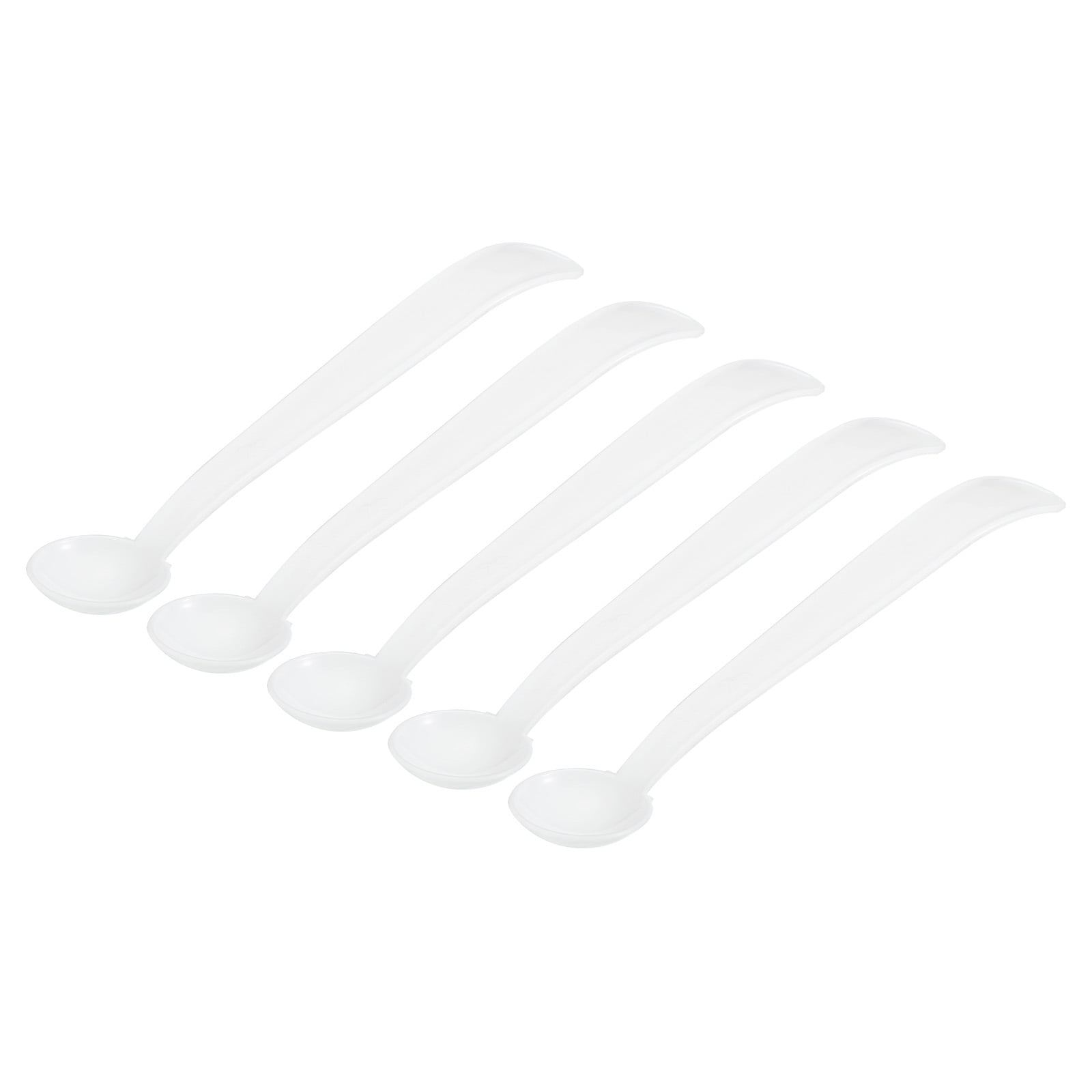 Uxcell 4.9" x 1" 2g Long Handle Plastic Measuring Spoons, 20Pcs Round ...
