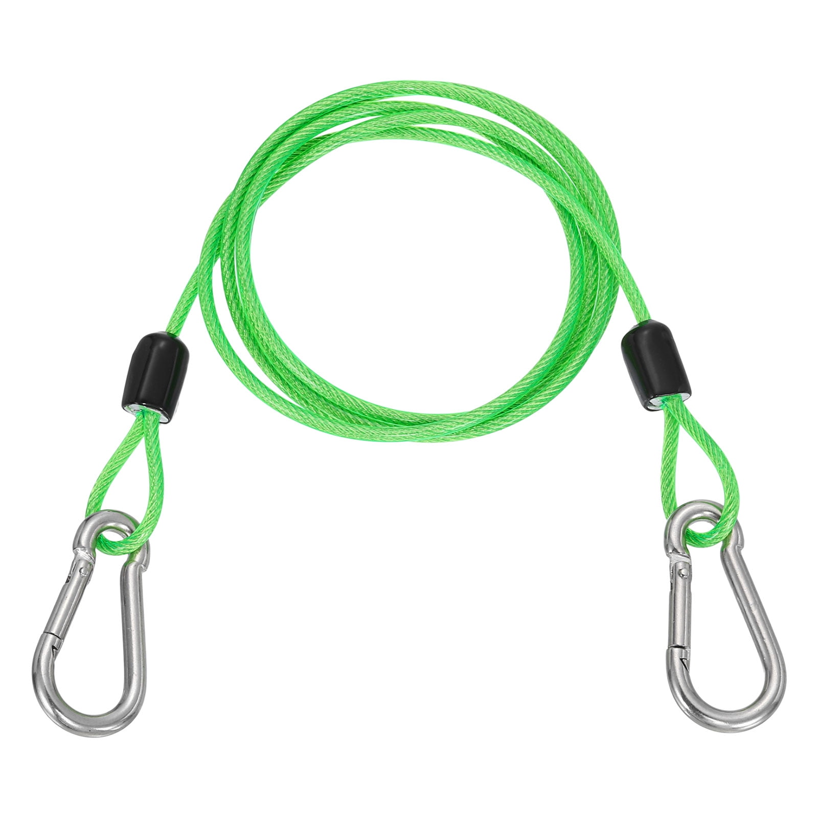 Uxcell 4.9ft (59.1") Security Steel Cable with Snap Hook, 1Pcs Coated ...