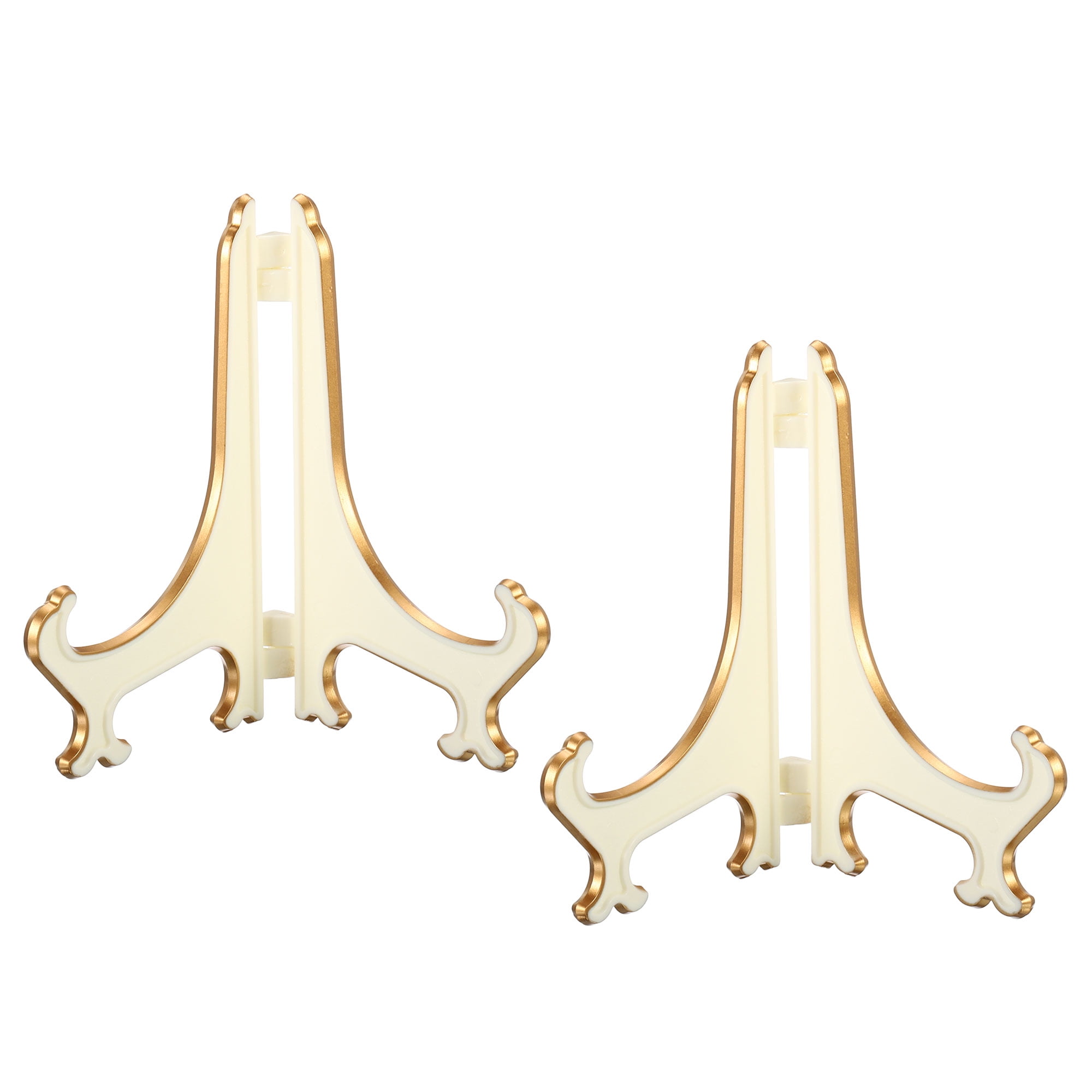 Uxcell 4" Acrylic Decorative Plate Stand Holder, 4 Pack Picture Easel ...