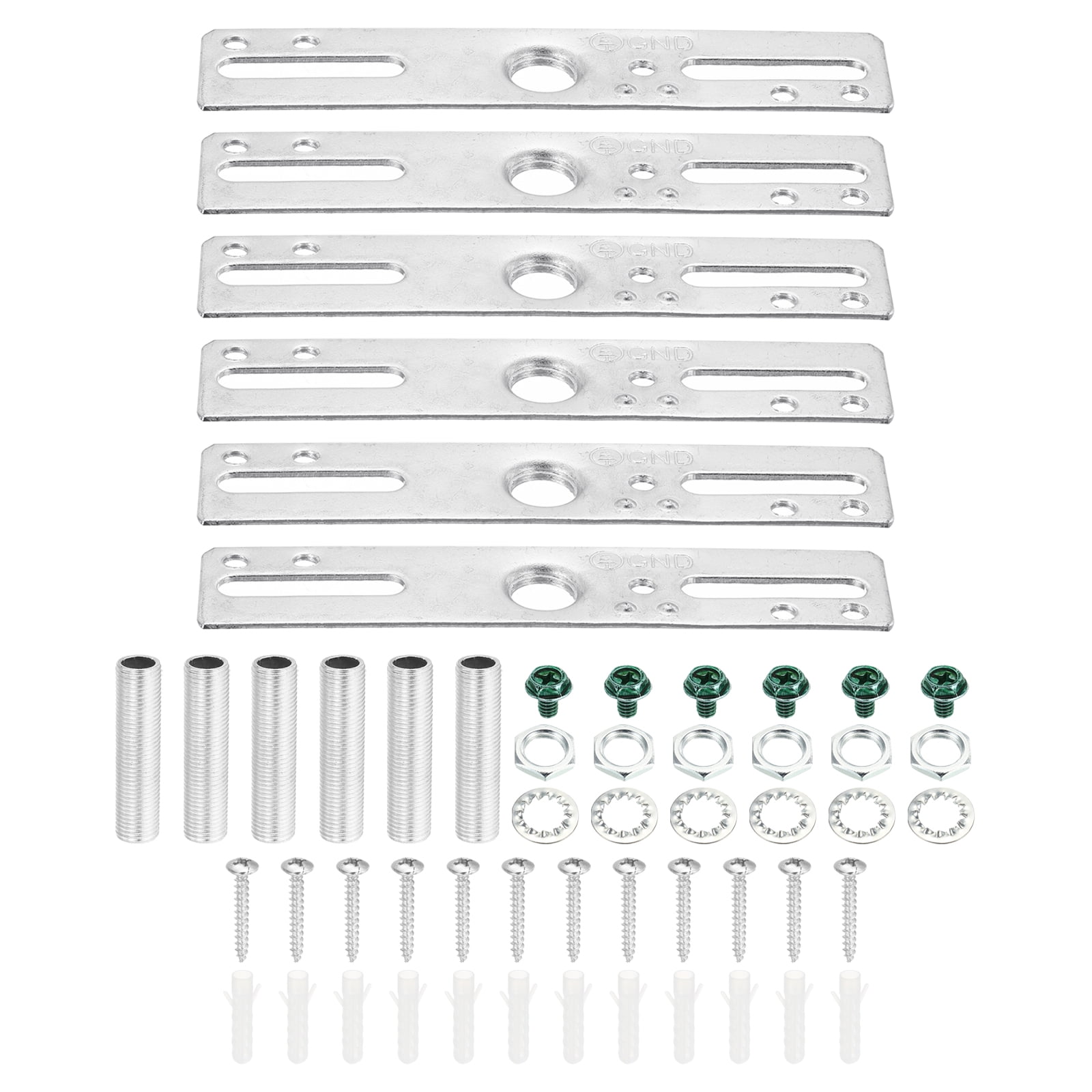 Uxcell 4" Ceiling Light Plate Kit, 6 Pack Light Crossbar Mounting Bracket, Silver - Walmart.com