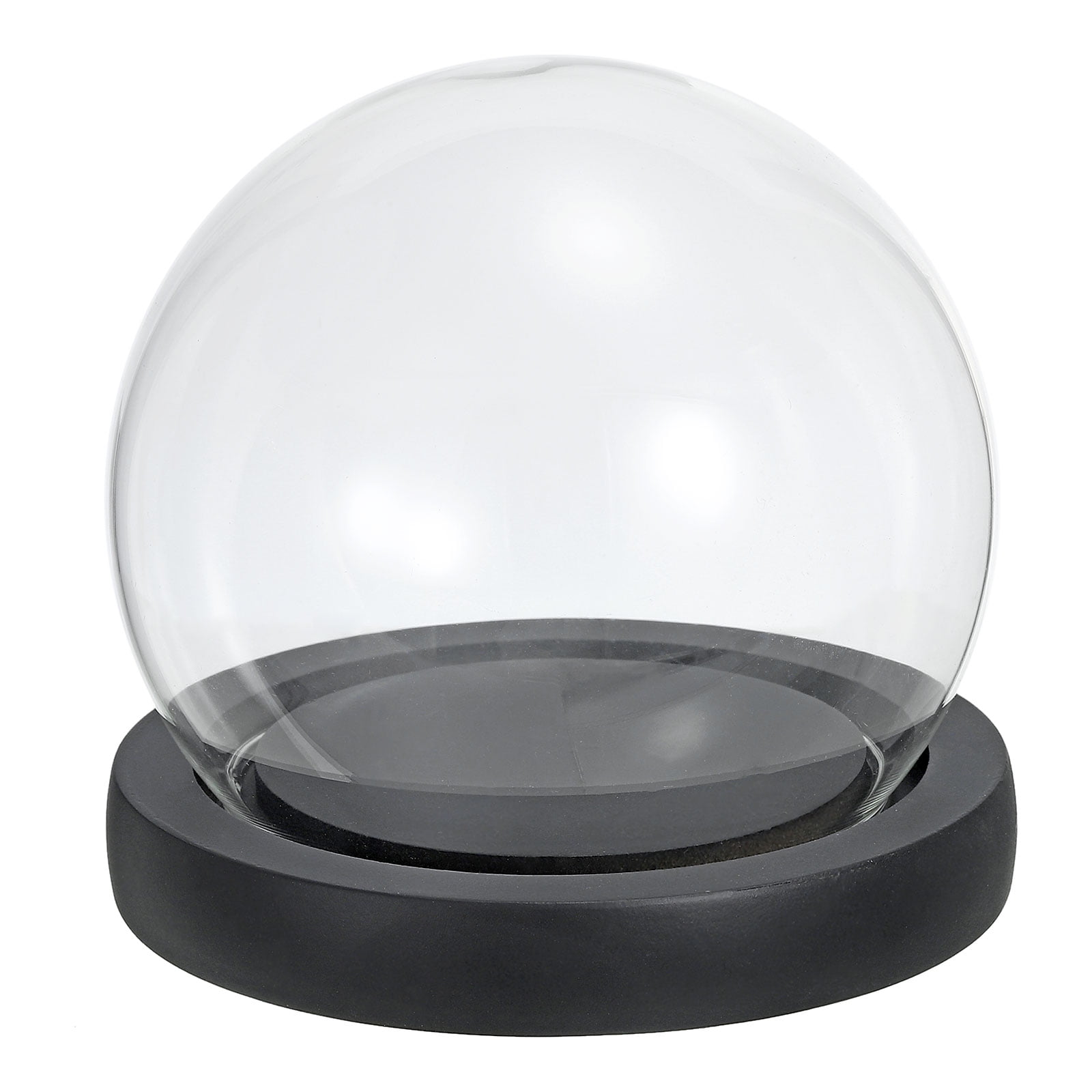 Uxcell 4" Clear Cloche Glass Dome Glass Bell Jar Globe Display Case ...