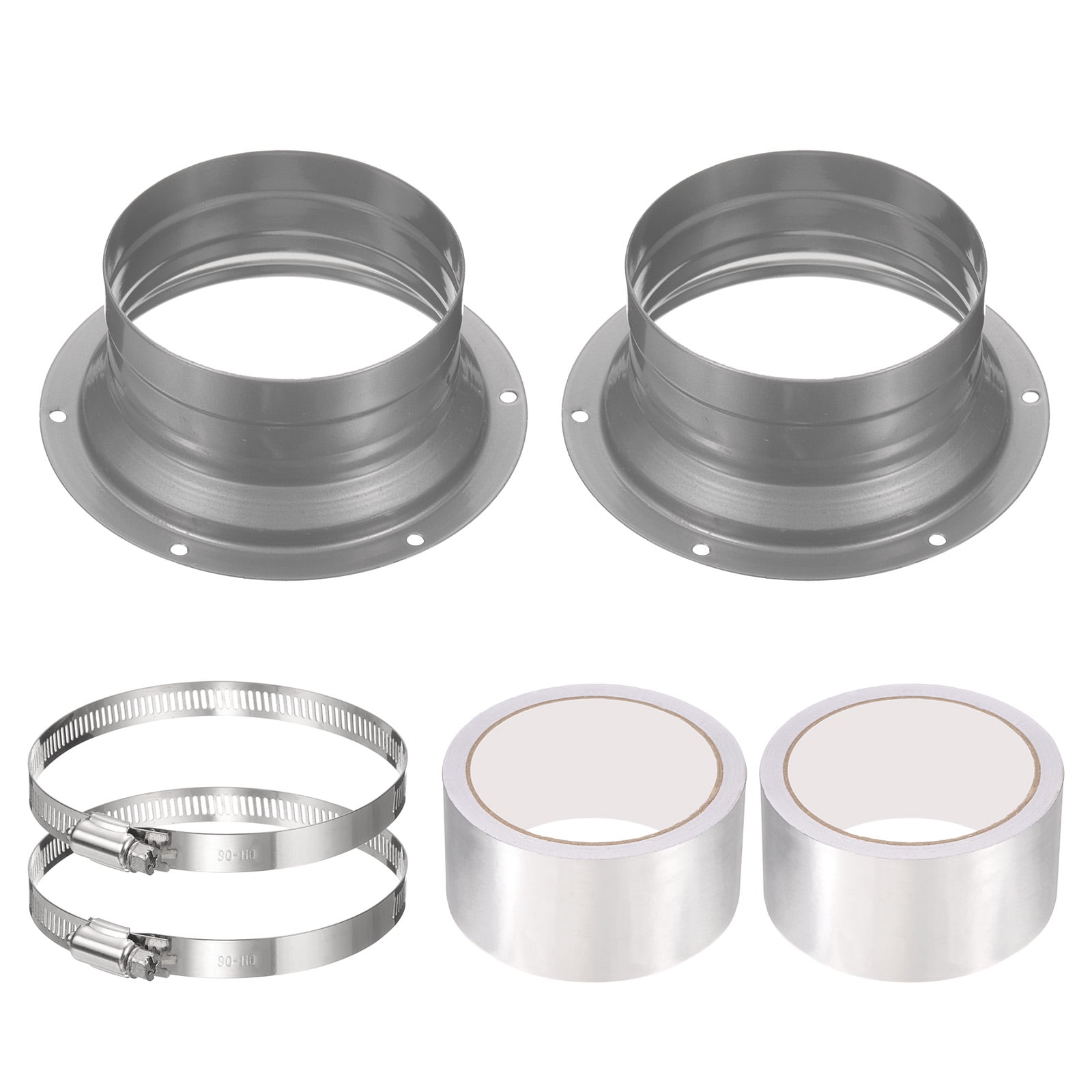 Uxcell 4" Duct Connector Flange, 2Pack Metal Interface Duct Connector ...