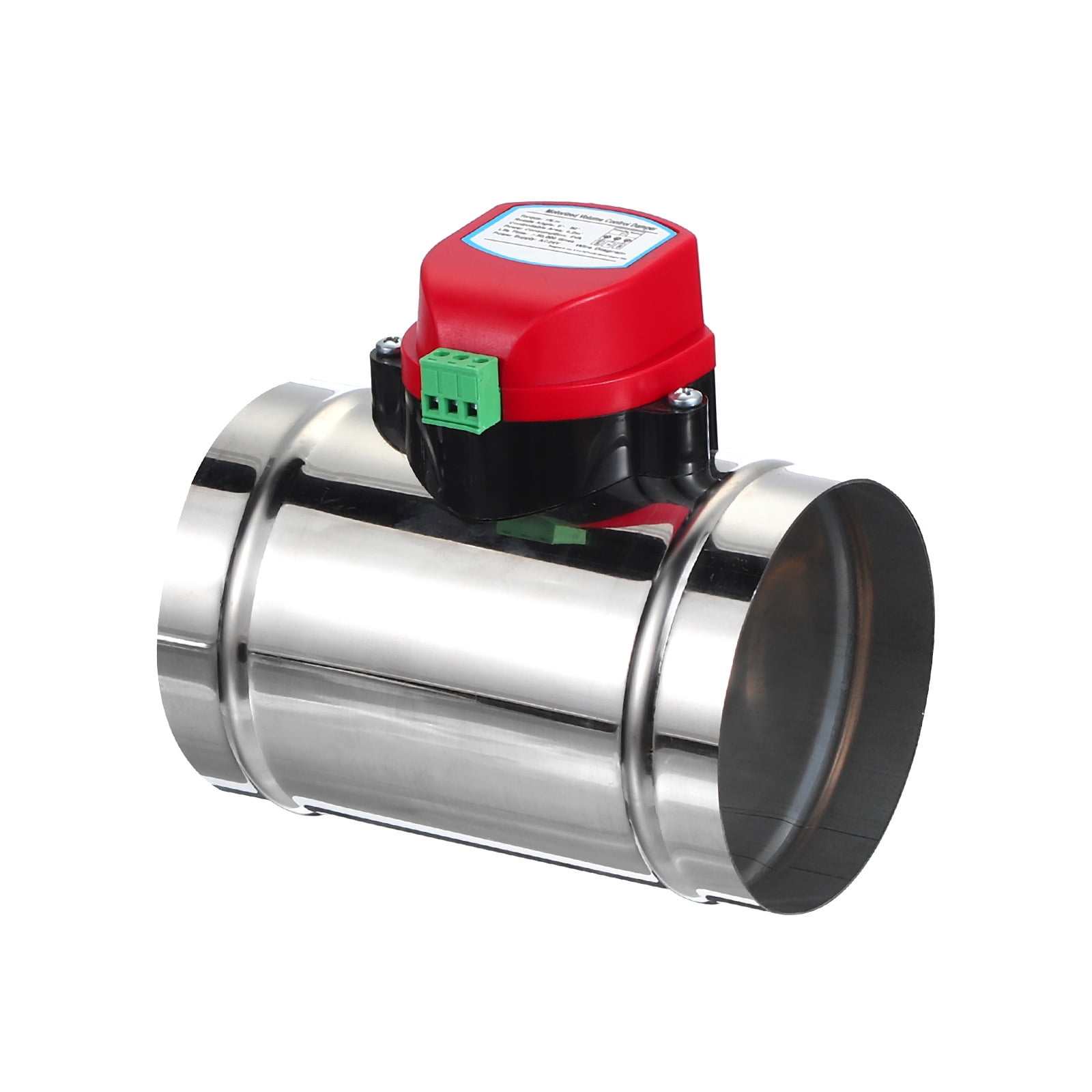 Uxcell 4" Duct Damper, Stainless Steel Motorized Adjustable HVAC Volume ...