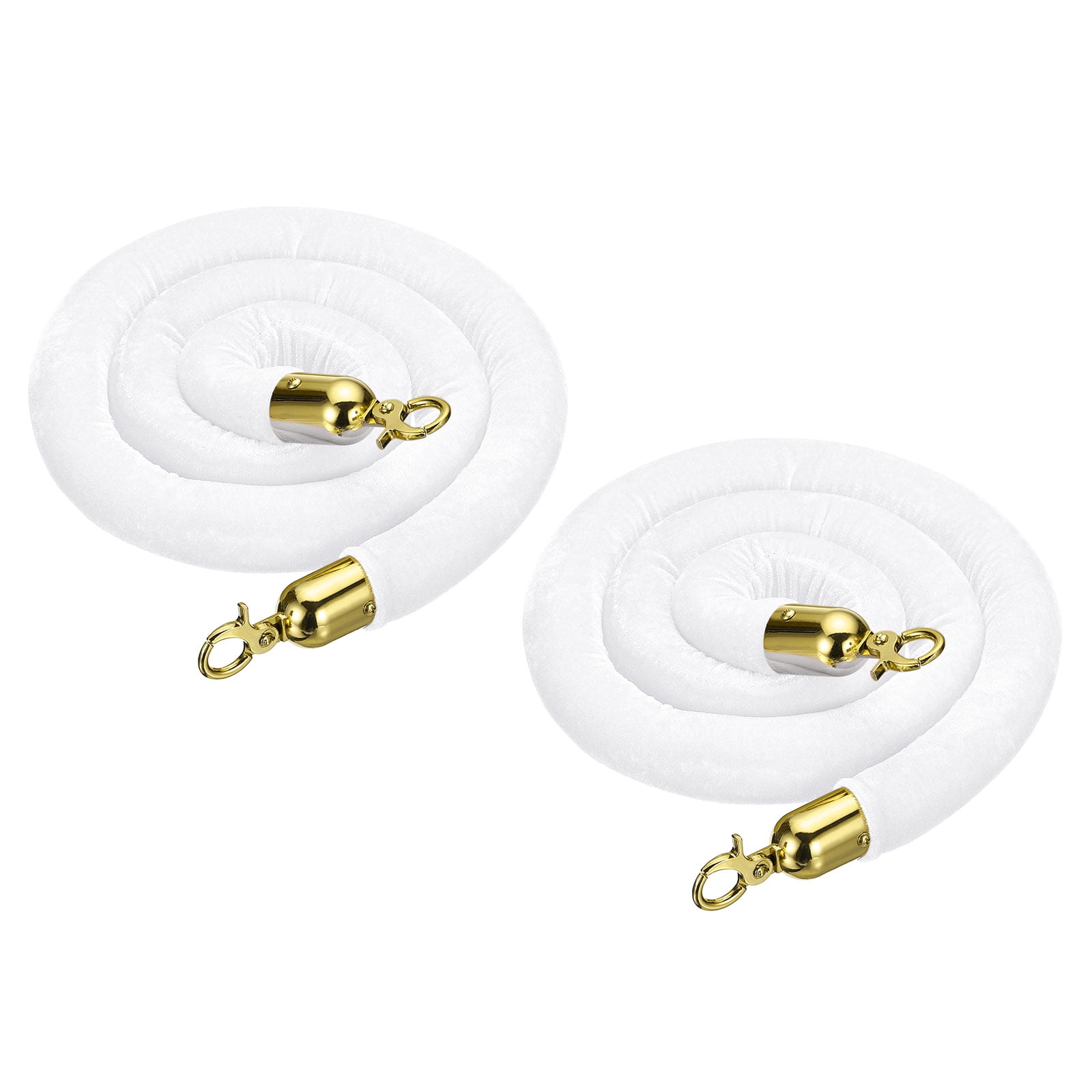 Uxcell 4 Feet White Velvet Stanchion Rope Crowd Control Barrier Rope ...