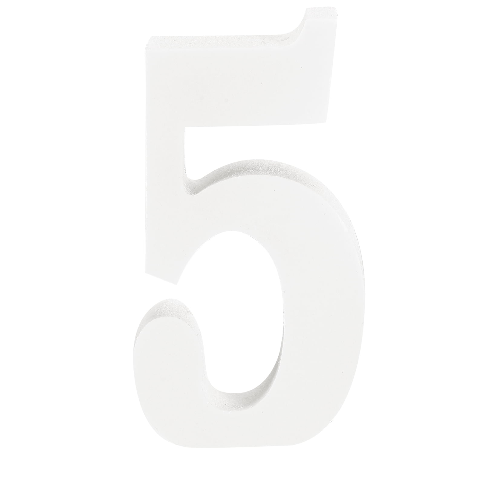 Uxcell 4 Inch Blank Wood Number 5 Wood Slices Sign Board for DIY ...