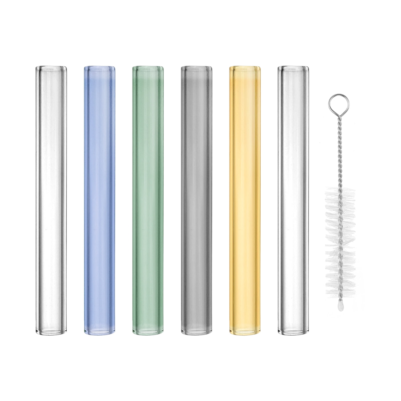 Uxcell 4 inch Borosilicate Glass Tubes 6 Pcs 0.47'' OD 0.08'' Thick ...