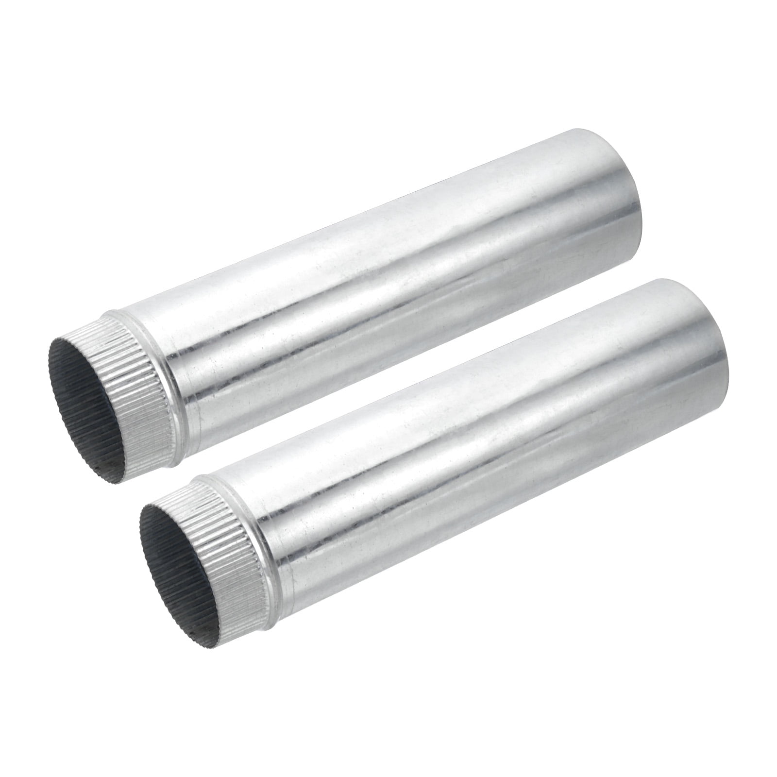 Uxcell 4 Inch Galvanized Duct, 2pcs 15.7 Inch Long Furnace Pipe ...