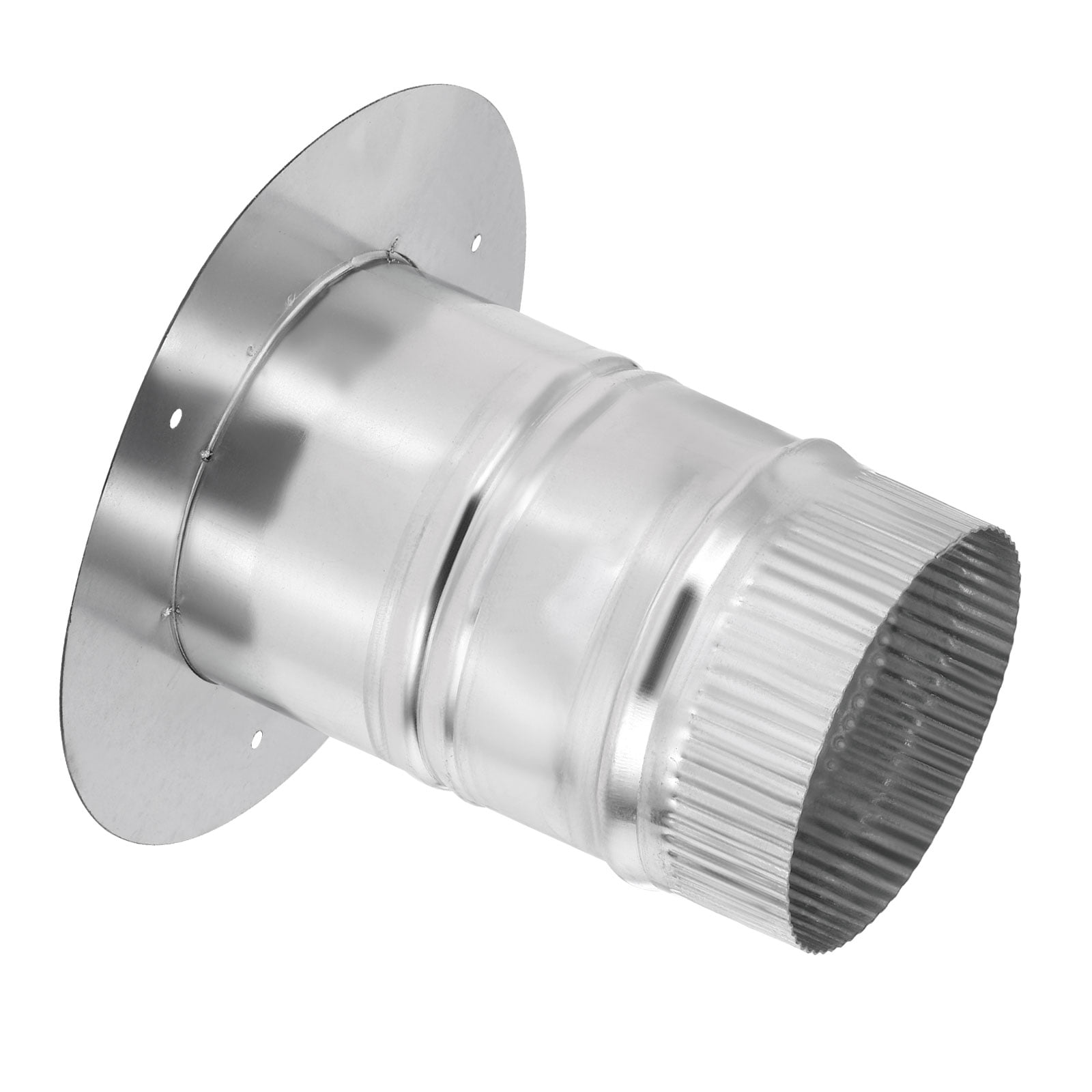 Uxcell 4 Inch Galvanized Steel Round Duct Collar Duct Connector Flange ...