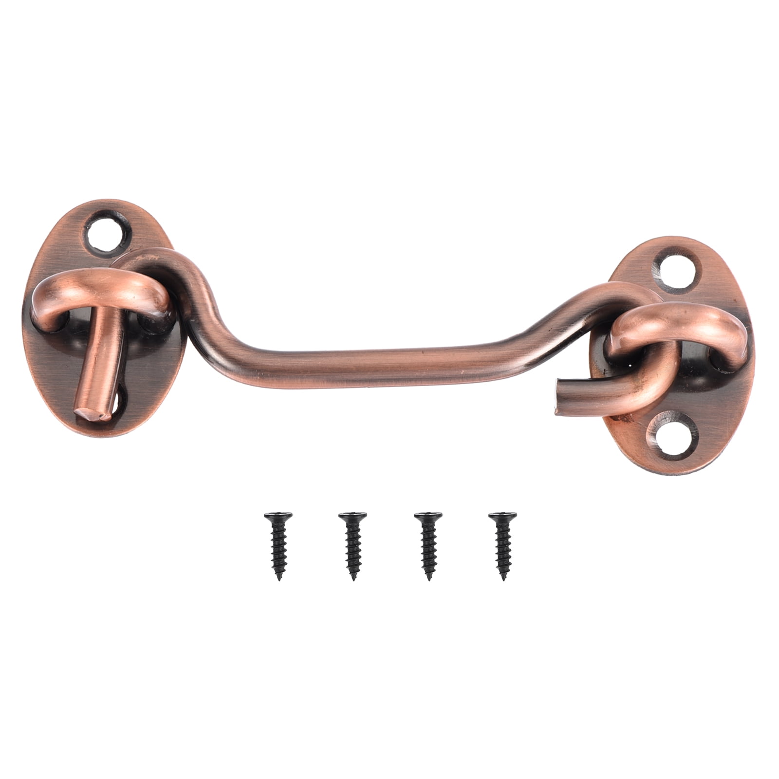 Uxcell 4 Inch Hook and Eye Latch Barn Door Lock Stainless Steel, Copper ...