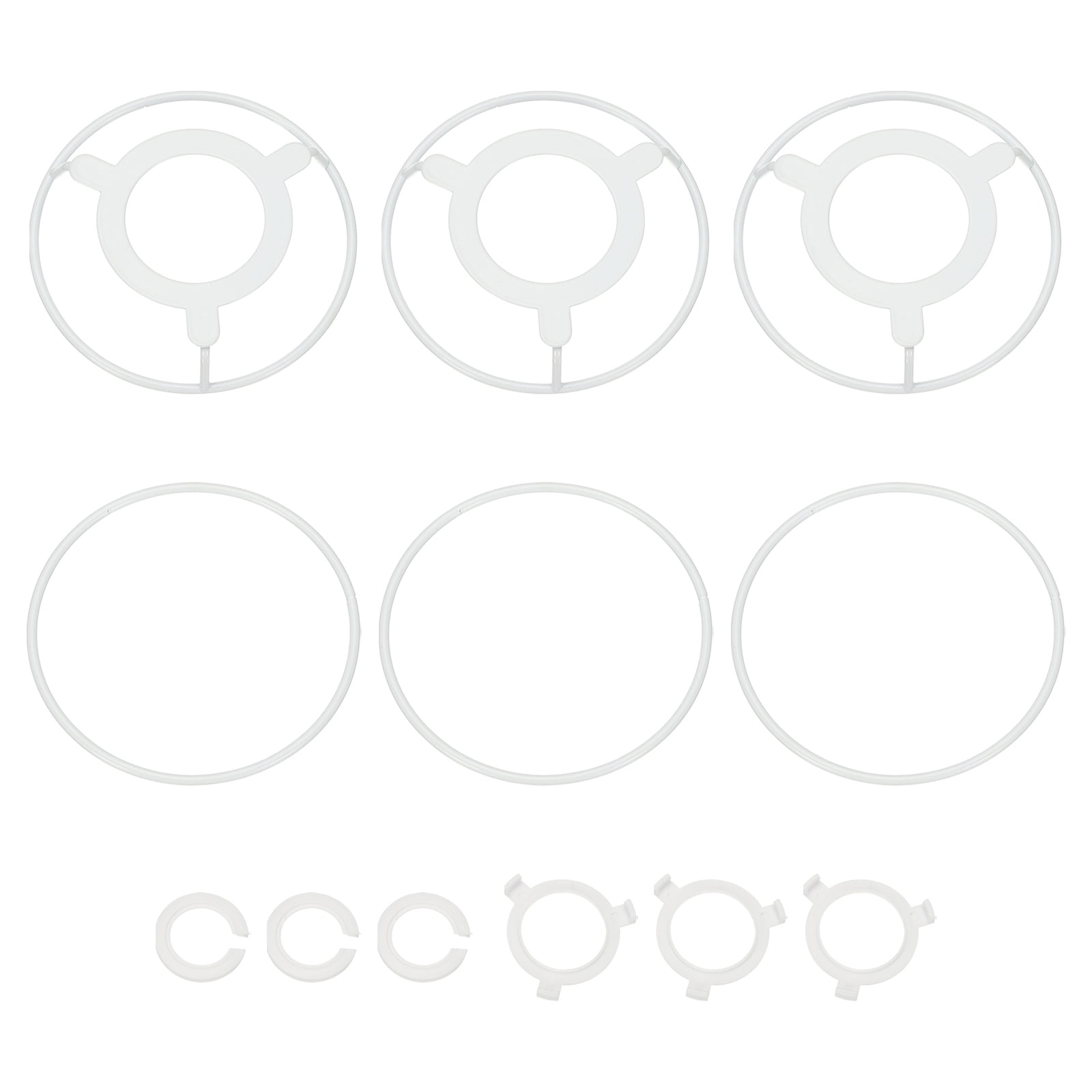 Uxcell 4 Inch Lamp Shade Ring, 3 Set Lamp Shade Frame with E27 to E26 ...