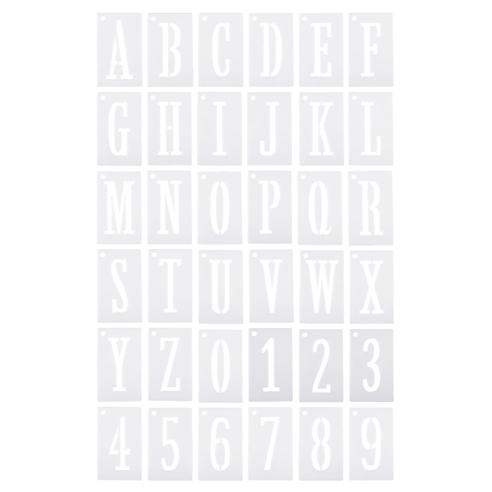 Uxcell 4 Inch Letter Number Stencils 3" Width Reusable Alphabet Numbers ...