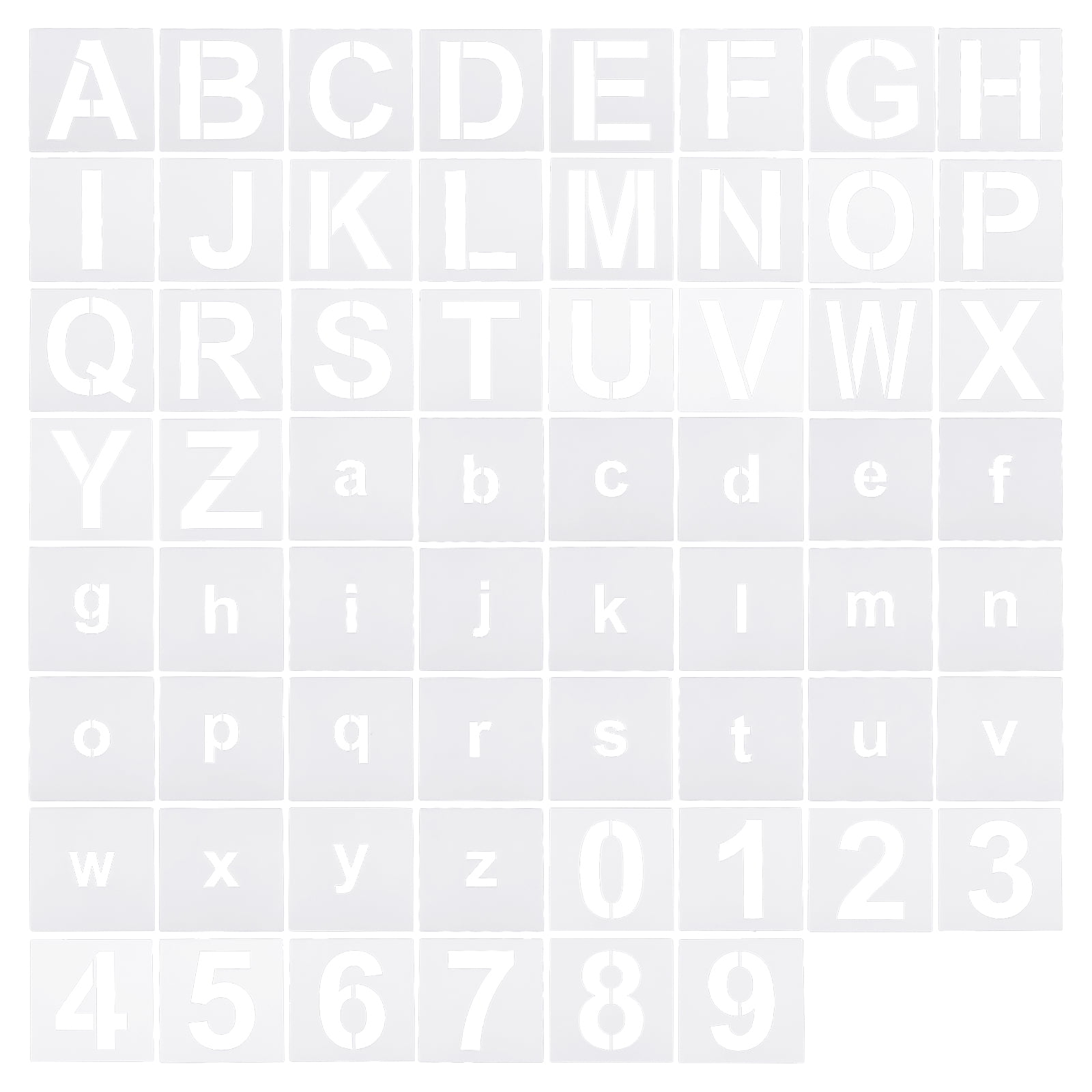 Uxcell 4 Inch Letter Number Stencils 5" Width Reusable Alphabet Numbers ...