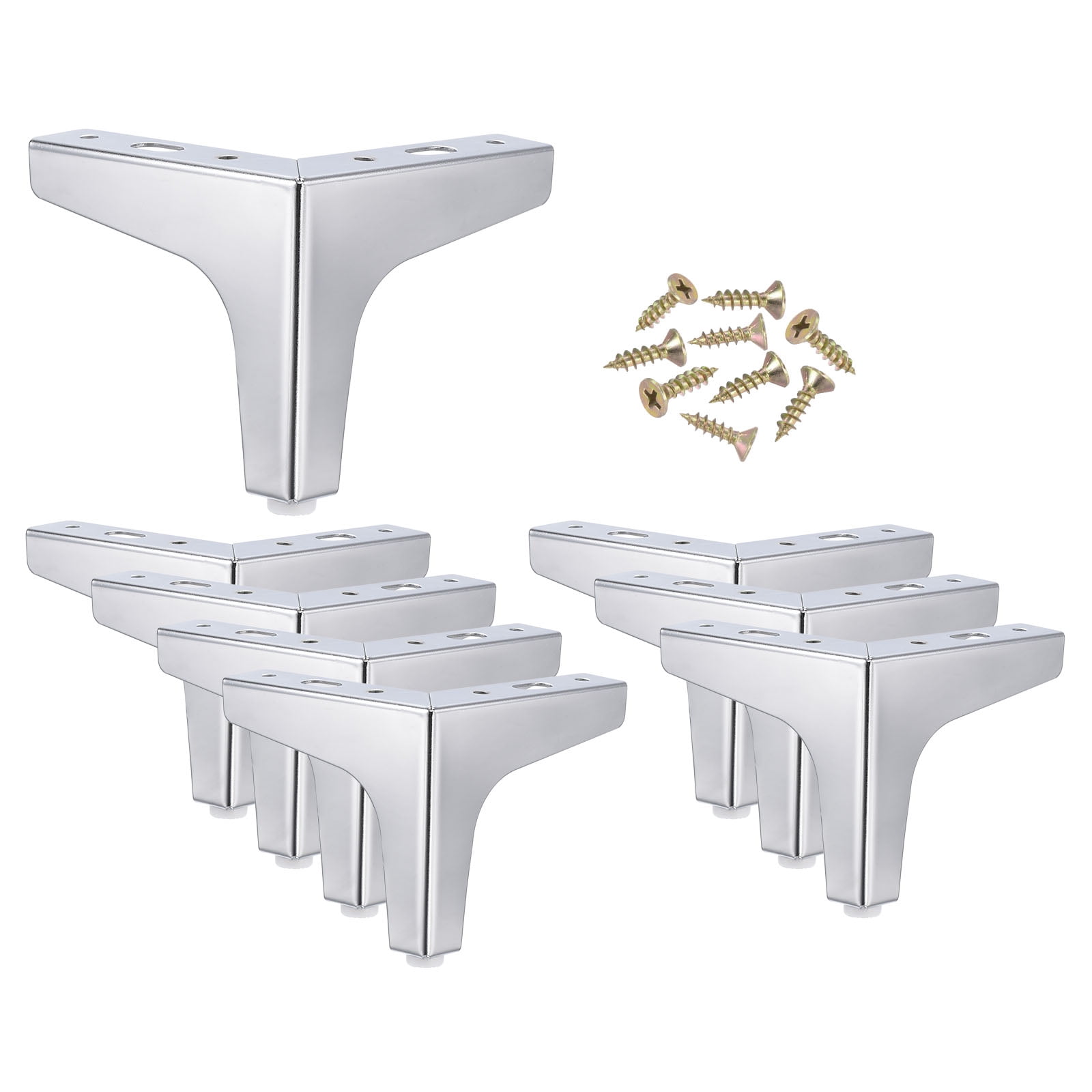 Uxcell 4 Inch Metal Furniture Replacement Sofa Legs for Cabinet Couch ...