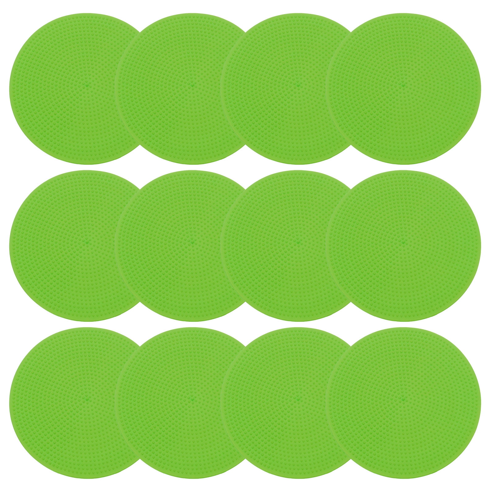 Uxcell 4 Inch Poly Spot Markers, 12Pcs Non Slip Rubber Floor Dots with ...