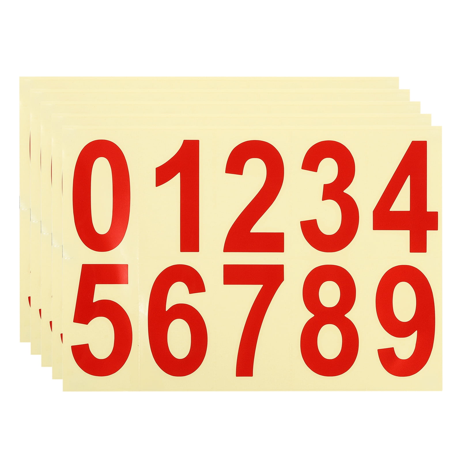 Uxcell 4 Inch Reflective Mailbox Number Sticker Decal Die Cut Classic ...