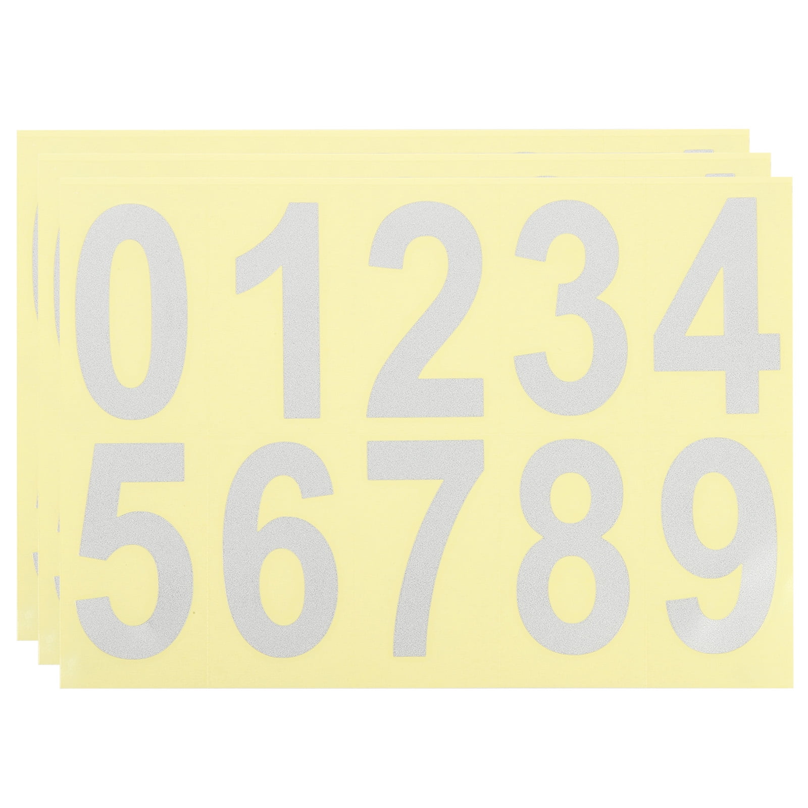 Uxcell 4 Inch Reflective Mailbox Number Sticker Decal Die Cut Classic ...