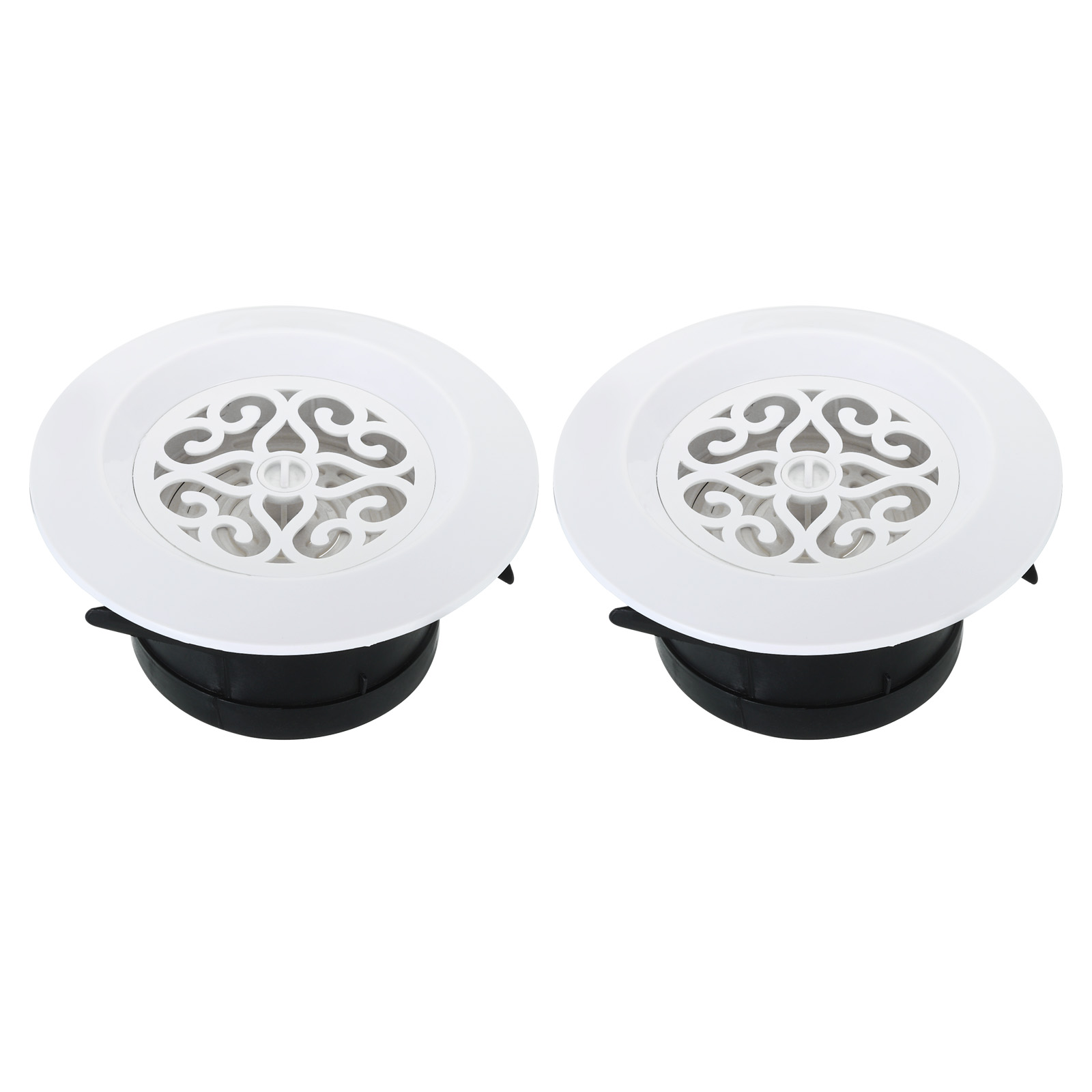 Uxcell 4 Inch Round Air Vent 2pcs Adjustable Ceiling Diffuser Grill ...