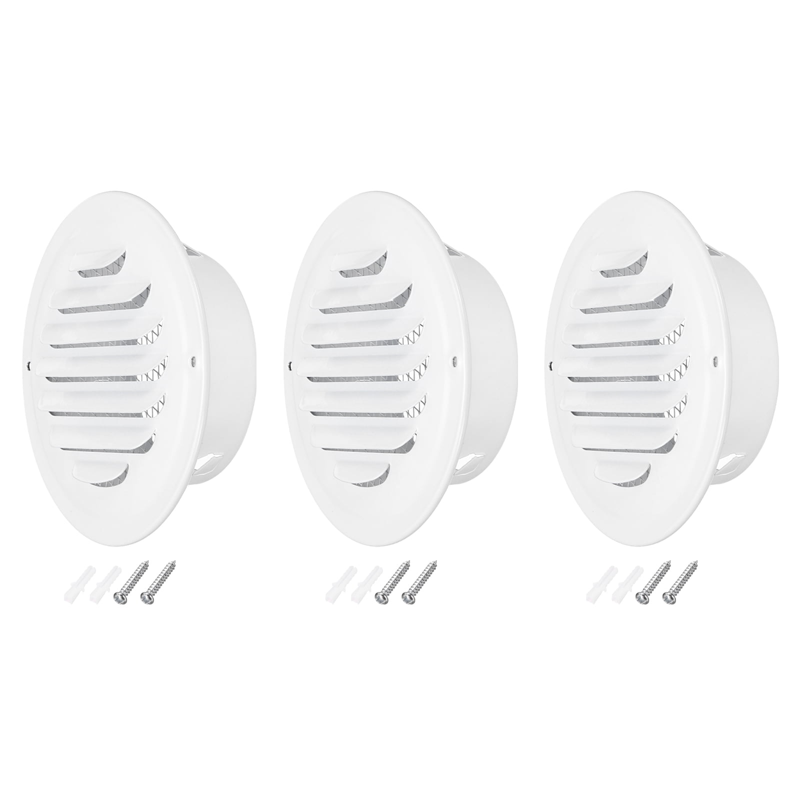 Uxcell Round Soffit Vent, Stainless Steel Wall Vent Grille Cover ...