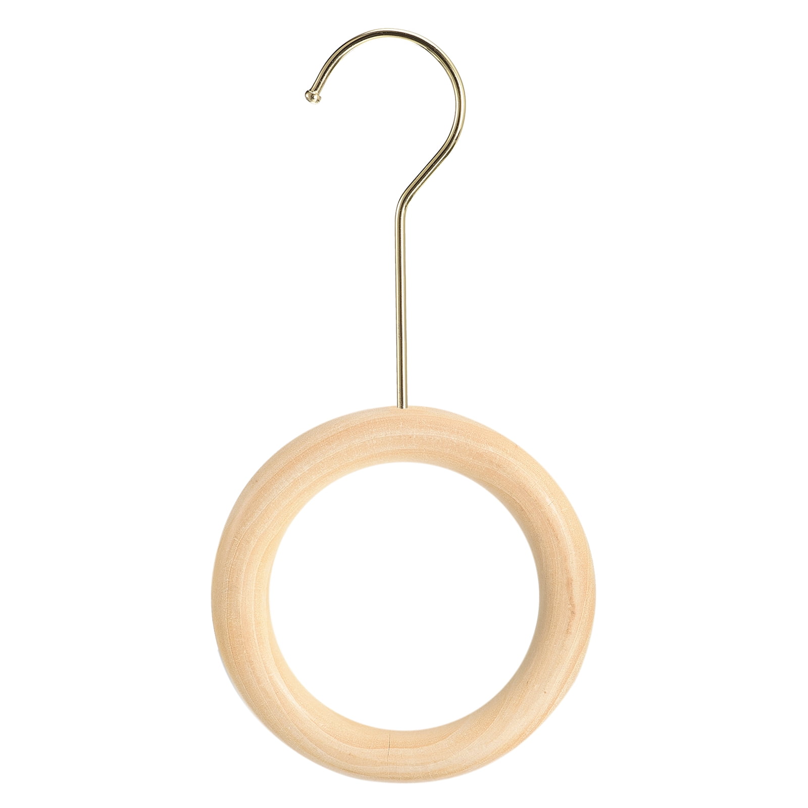 Uxcell 4 Inch Scarf Ring Hanger Wooden Circle Scarf Holder, 15cm Length ...