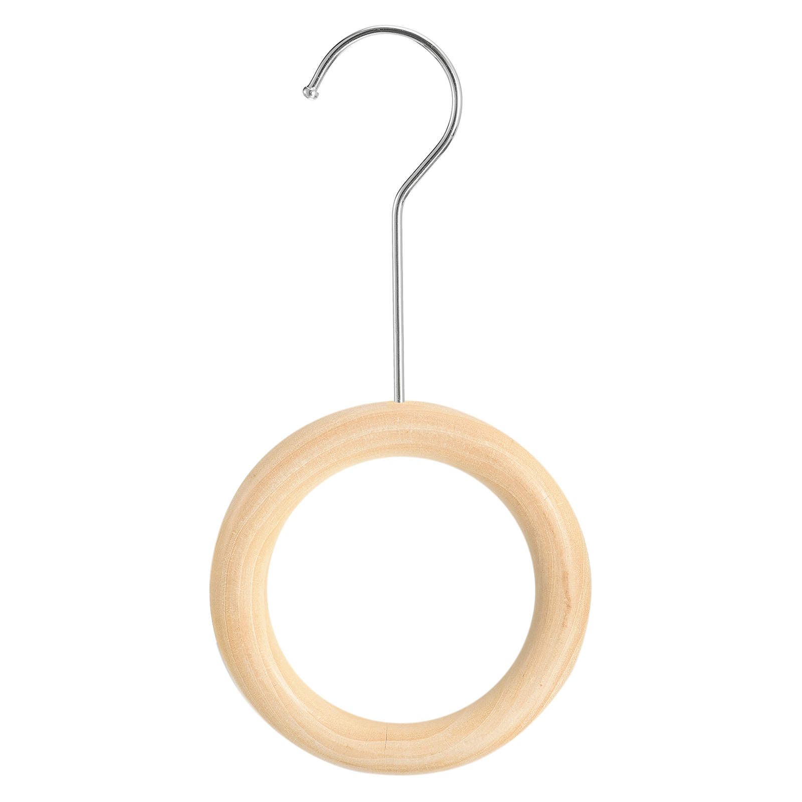 Uxcell 4 Inch Scarf Ring Hanger Wooden Circle Scarf Holder, 15cm Length ...