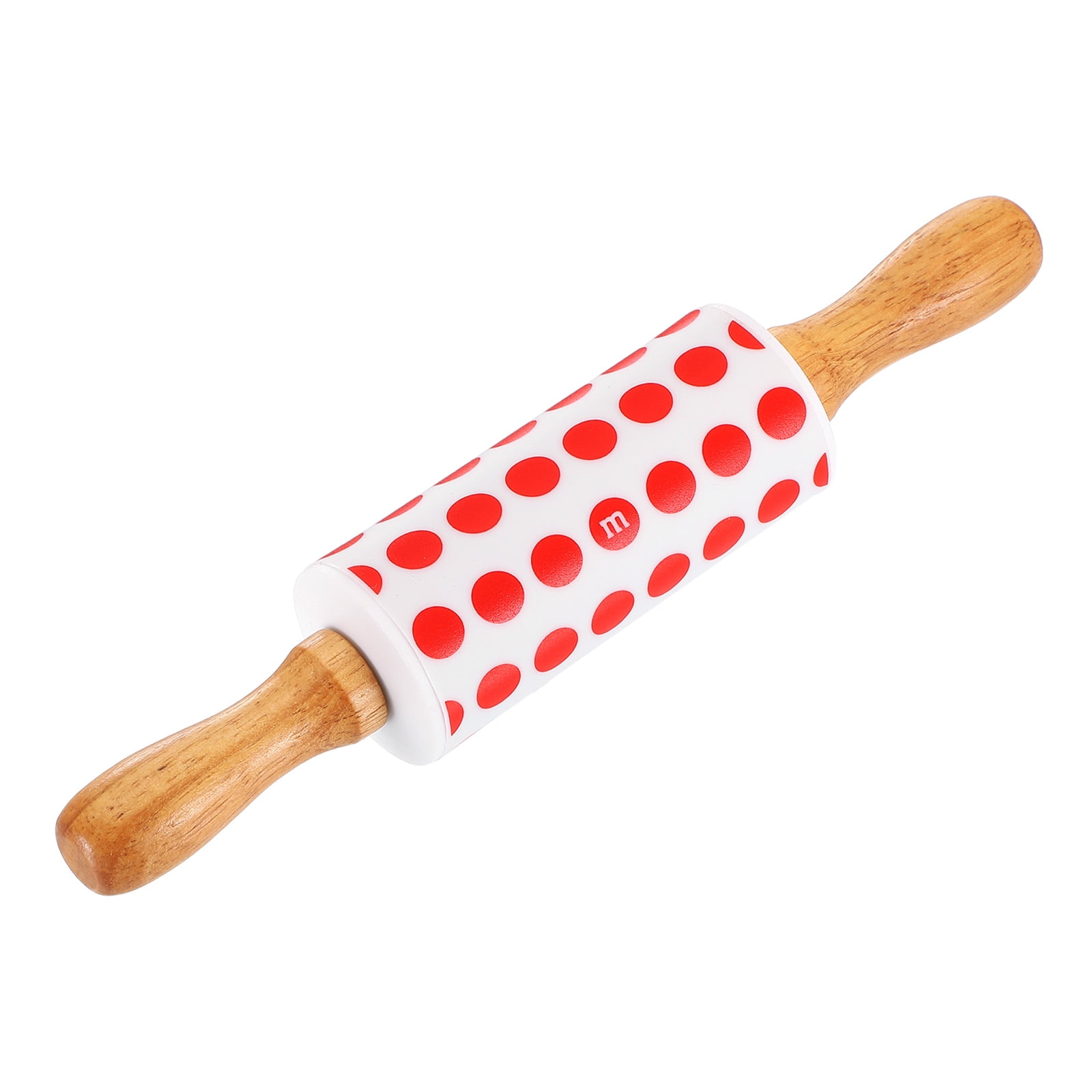 Uxcell 4 Inch Silicone Rolling Pin, Small Dough Roller with Wooden ...