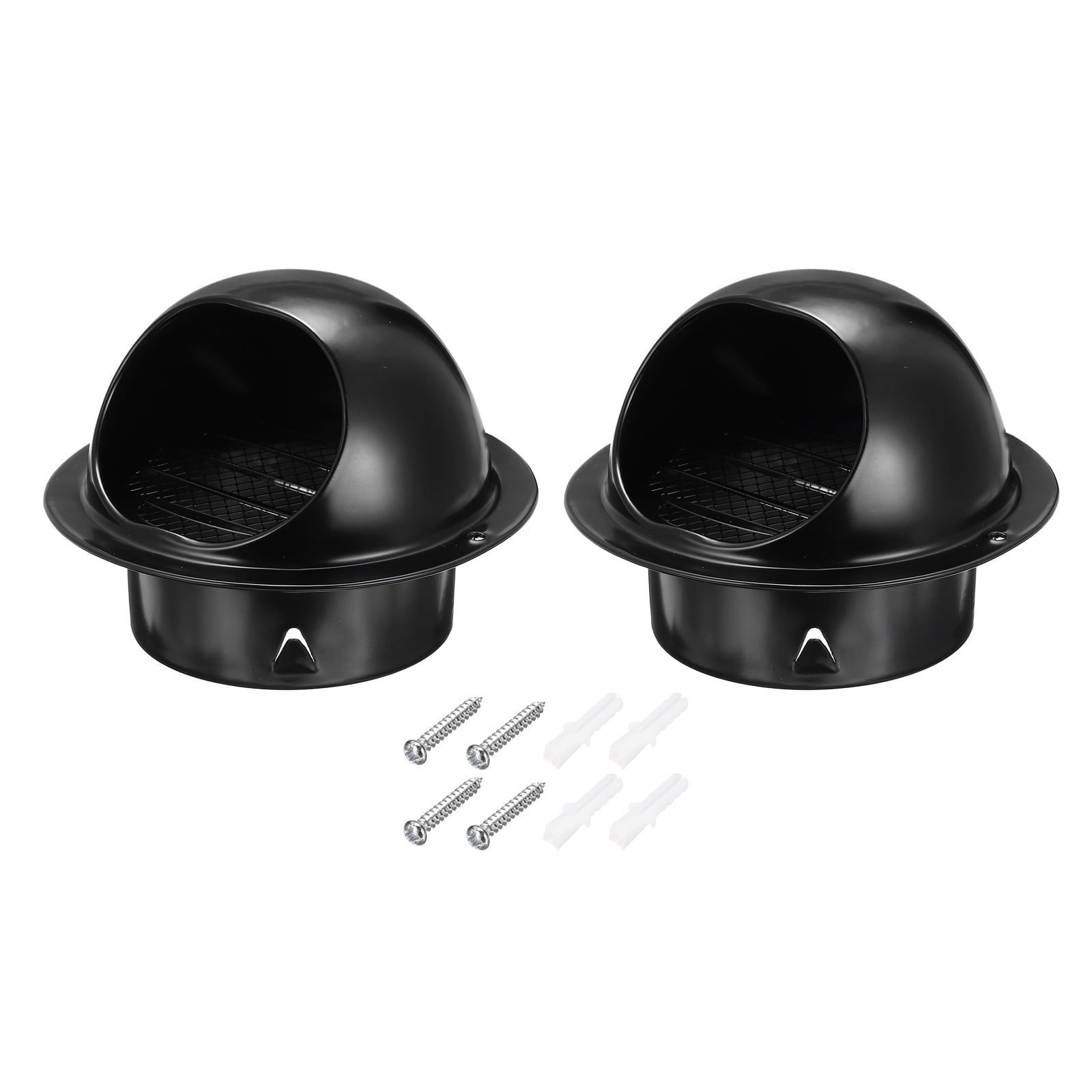 Uxcell Vent Round Cover, Exterior Wall Air Vent Louvered Soffit Vent ...