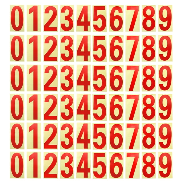 Uxcell 4 inch Reflective Mailbox Numbers for Houses/Outside Sticker ...