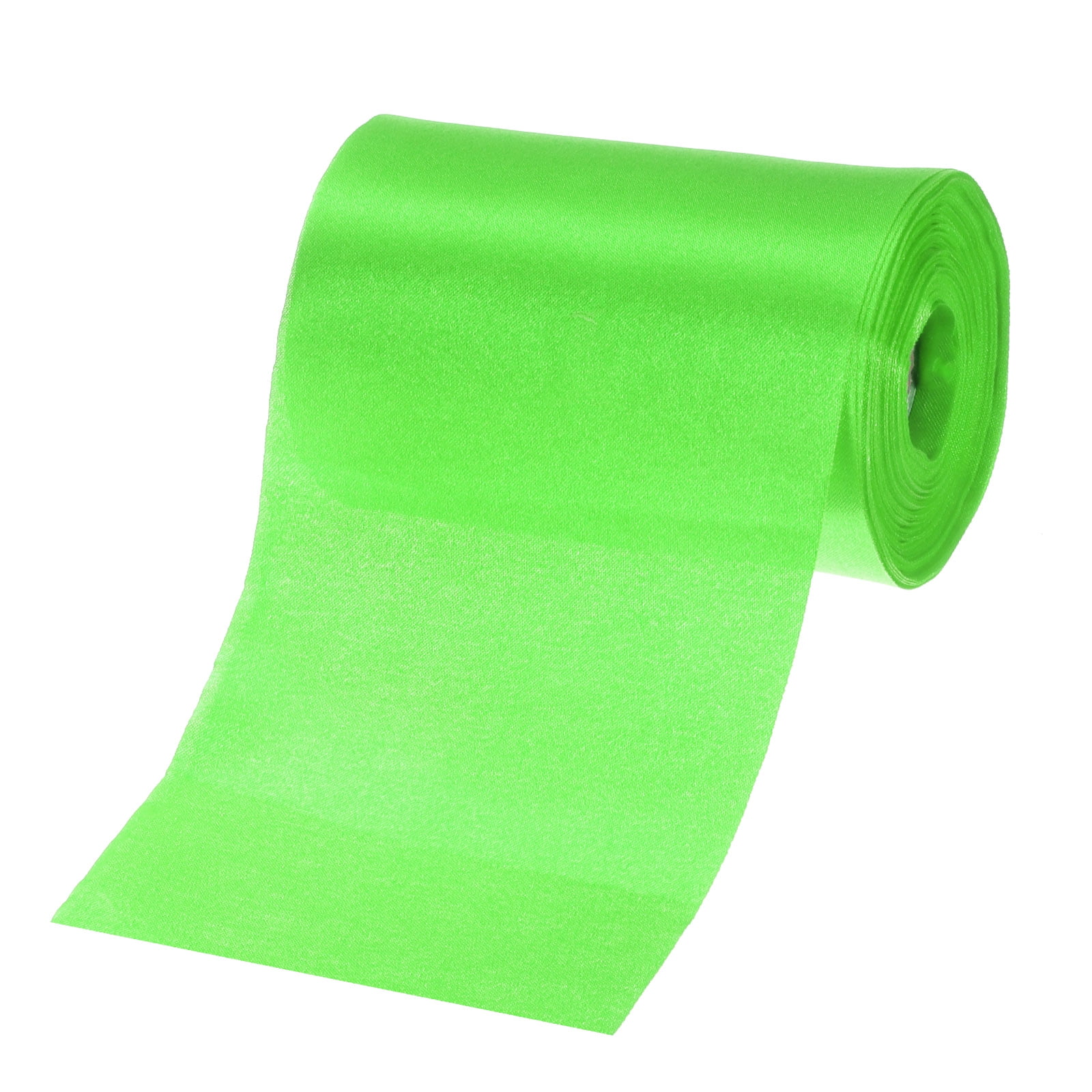 Uxcell 4 Inches x 24 Yards Fluorescent Green Satin Ribbon for Gift ...