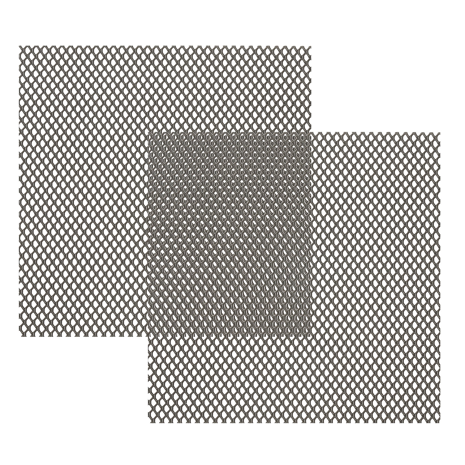 Uxcell 4"L x 4"W Perforated Metal Sheets, 2Pcs 20Ga 3x4mm Rhombus Hole ...