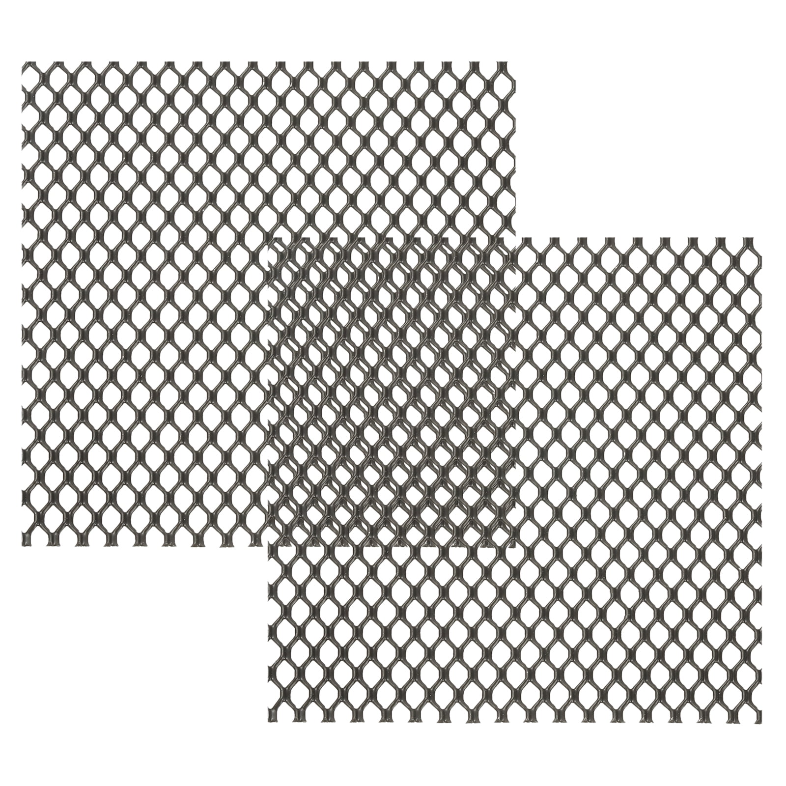 Uxcell 4"L x 4"W Perforated Metal Sheets, 2Pcs 20Ga 5x8mm Hexagon Hole ...