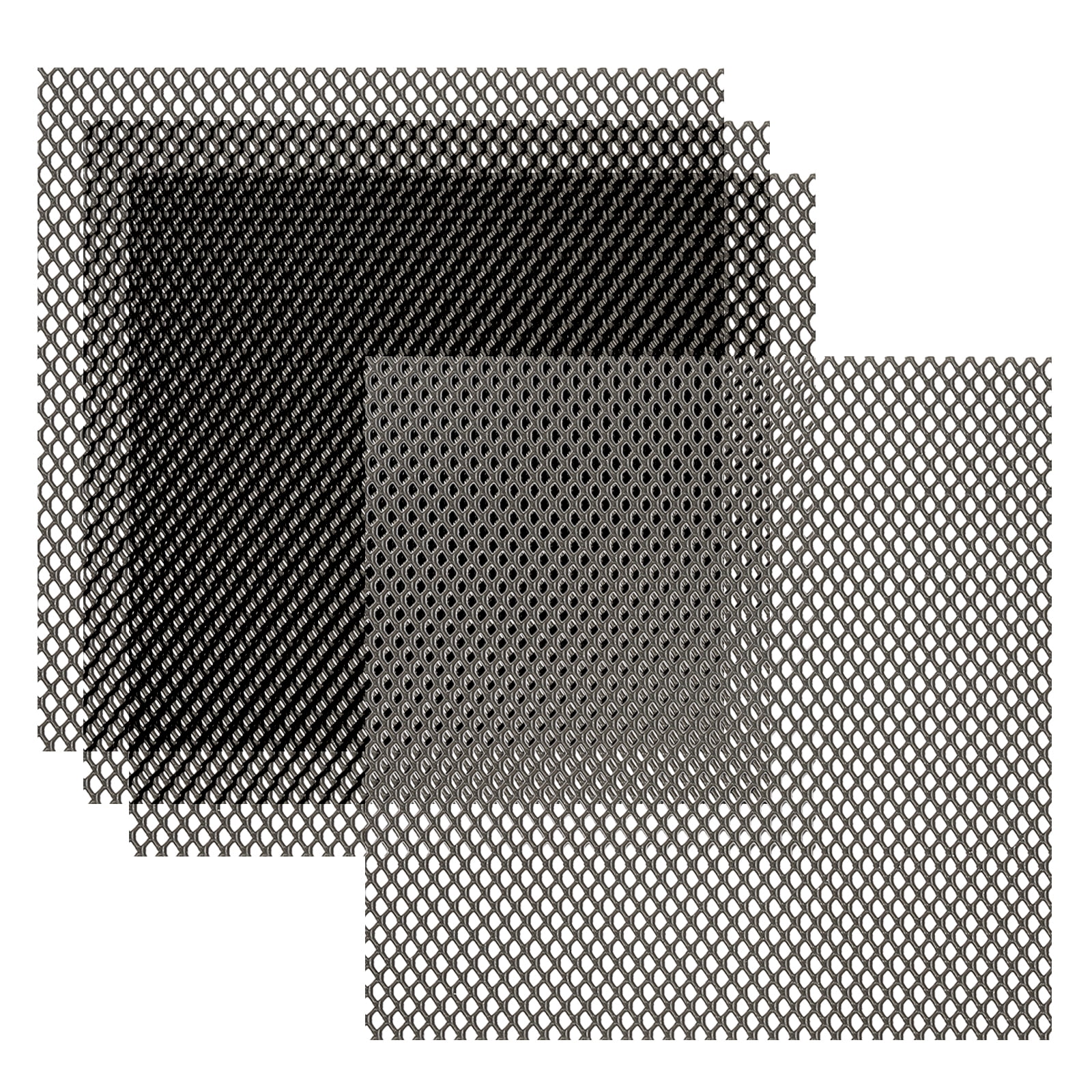 Uxcell 4"L x 4"W Perforated Metal Sheets, 4Pcs 20Ga 3x4mm Rhombus Hole ...