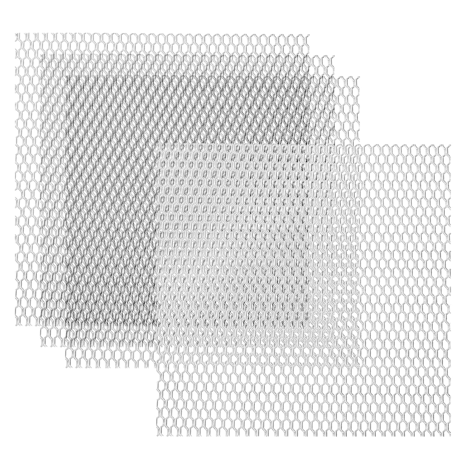 Uxcell 4"L x 4"W Perforated Metal Sheets, 4Pcs 20Ga 3x6mm Hexagon Hole ...