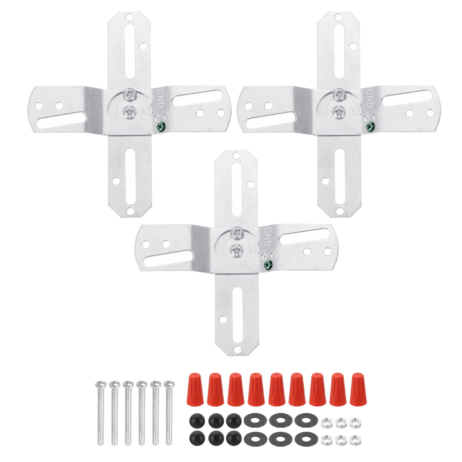 Uxcell 4" Light Crossbar 3 Set Steel Cross-Shaped Wall Mounting Bracket ...